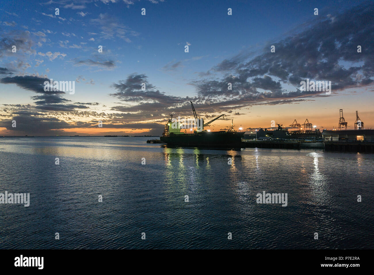 Cargo ships at port, Manila, Philippines Stock Photo - Alamy
