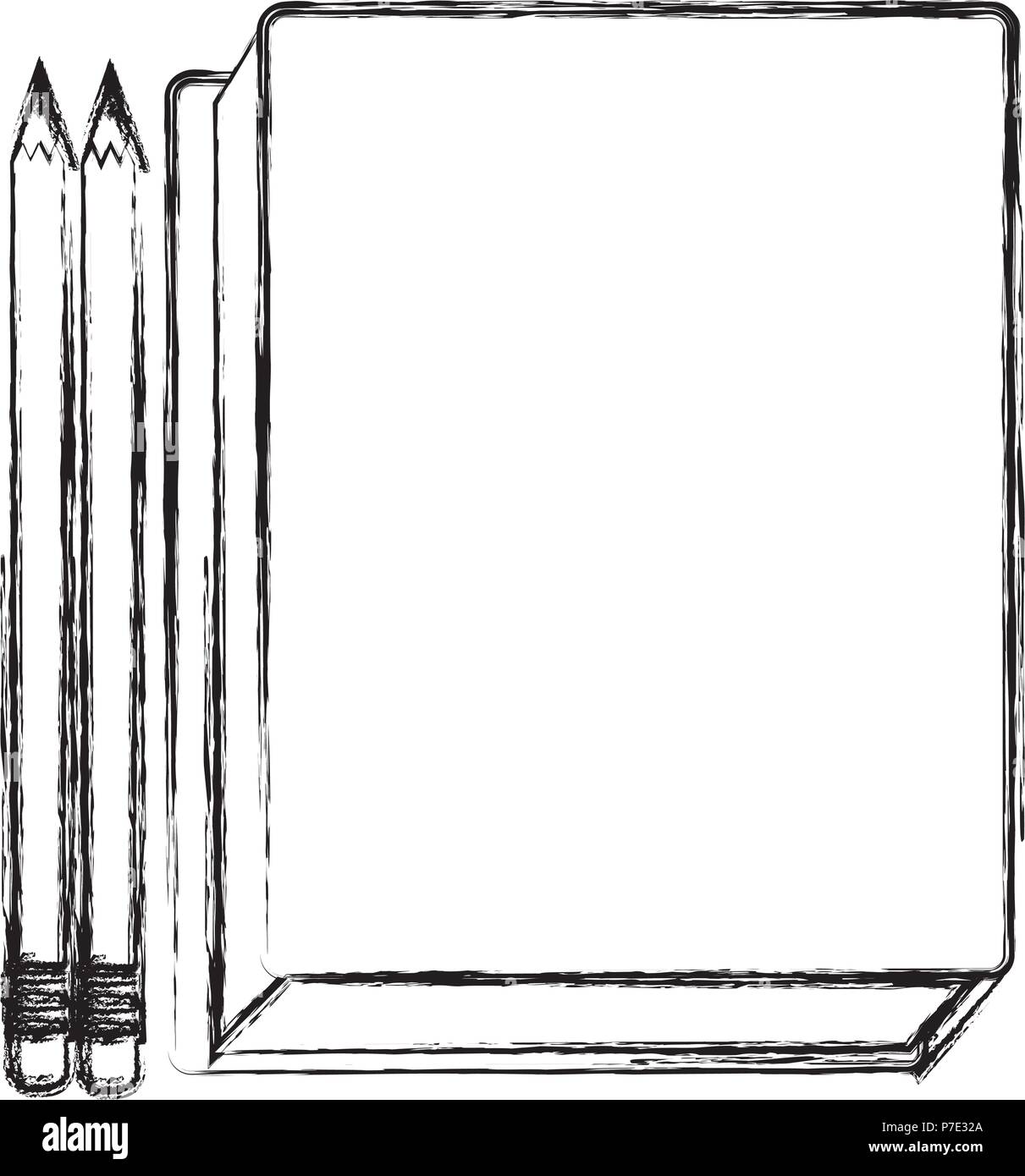 education text books with pencils Stock Vector Image & Art - Alamy