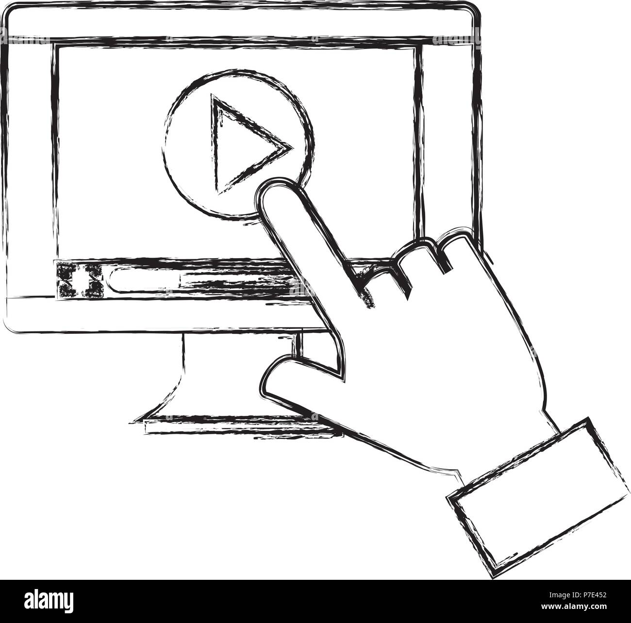 computer desktop with media player template Stock Vector Image & Art ...