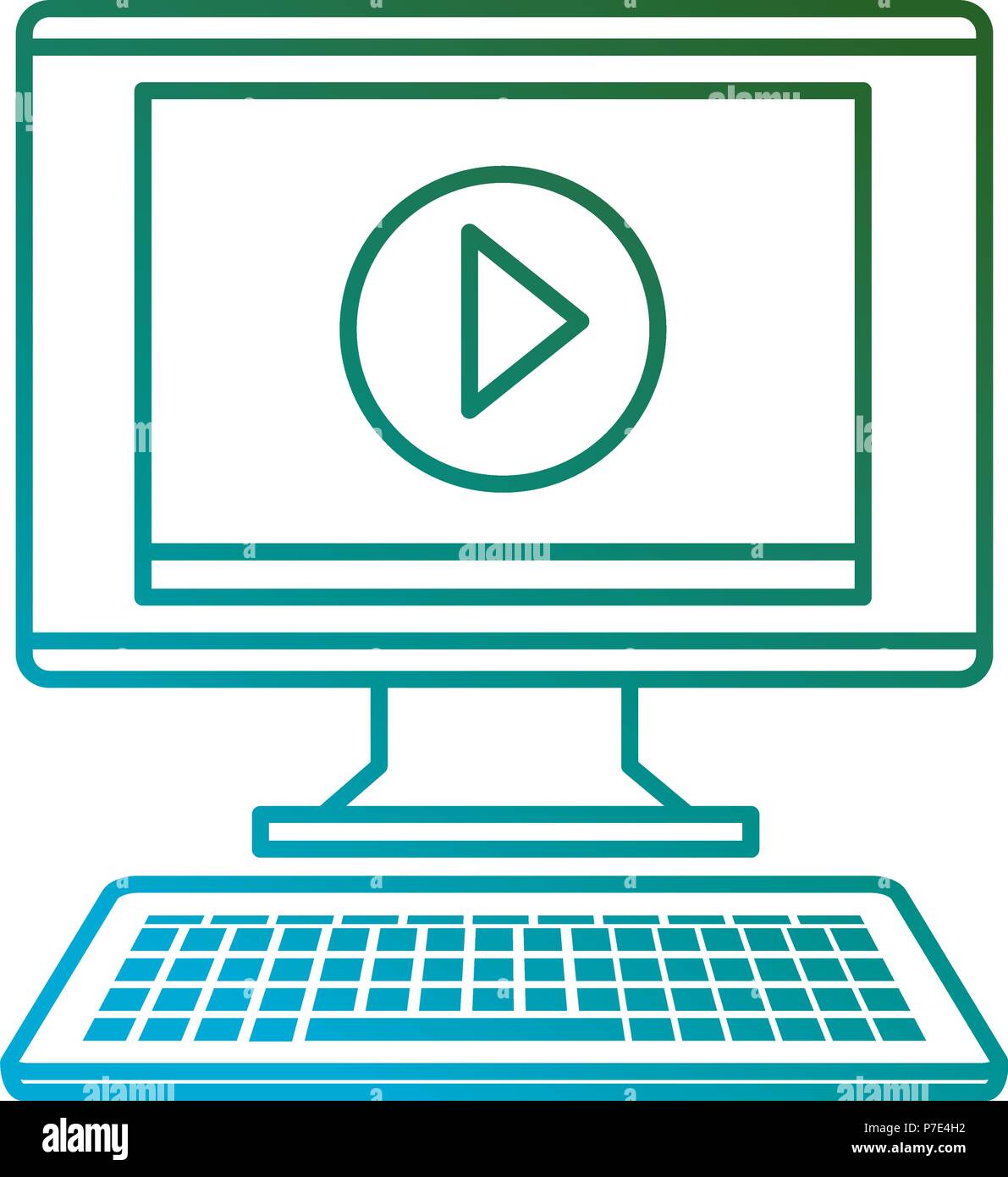 computer desktop with media player template Stock Vector Image & Art ...
