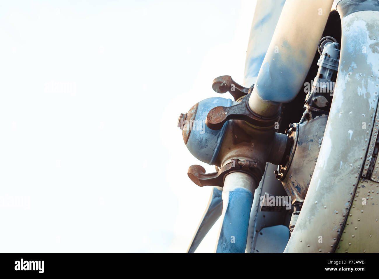 the propeller of the old plane is broken and rusty Stock Photo - Alamy