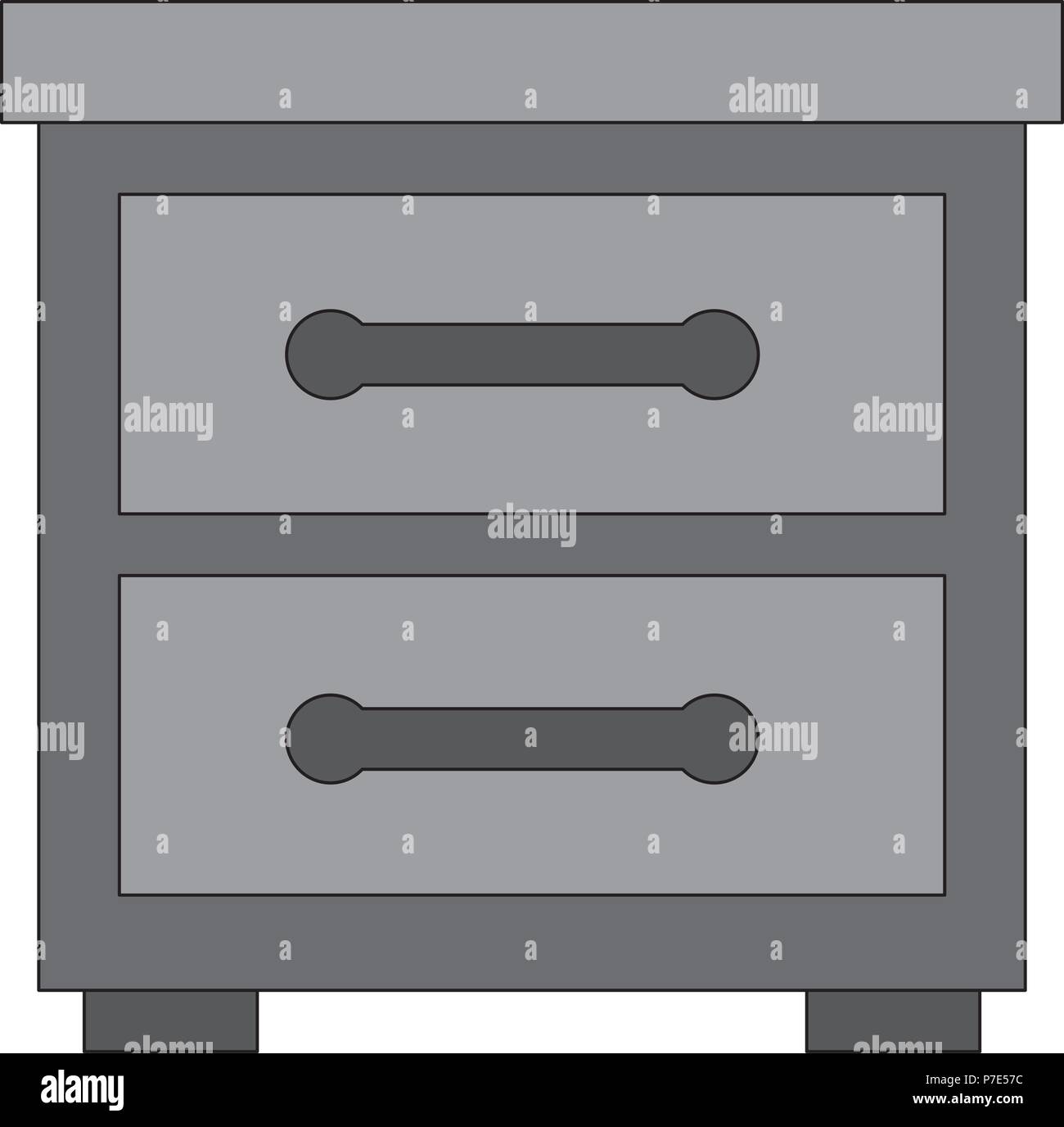 wooden furniture drawers bedside table vector illustration Stock Vector ...