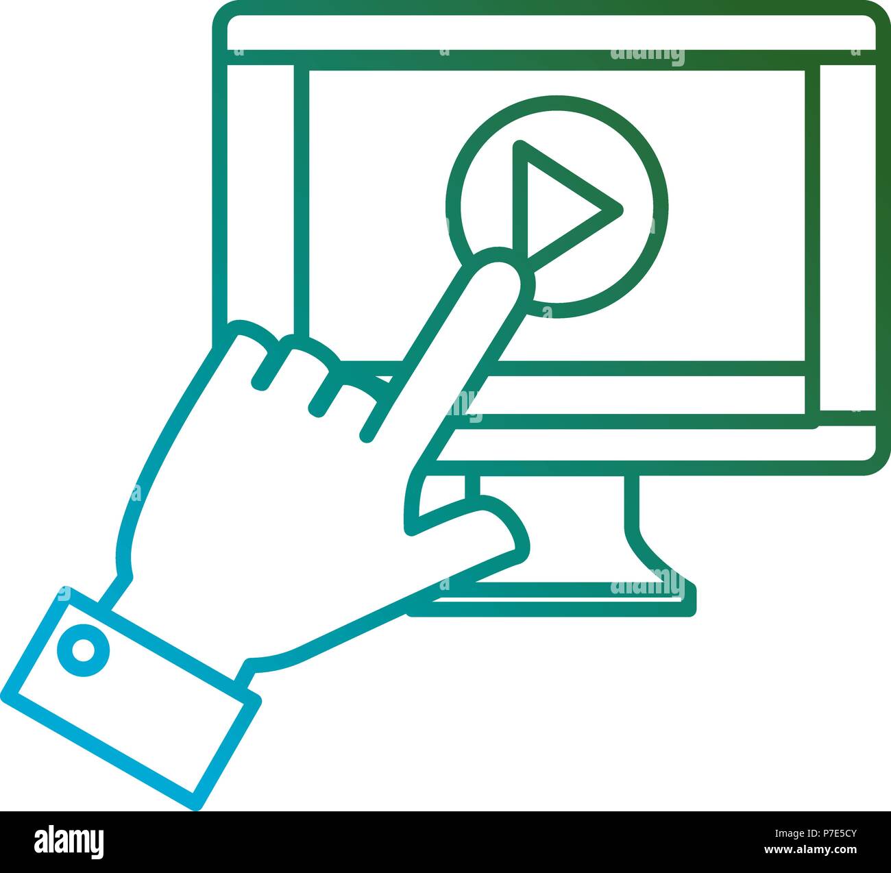 computer desktop with media player template Stock Vector Image & Art ...