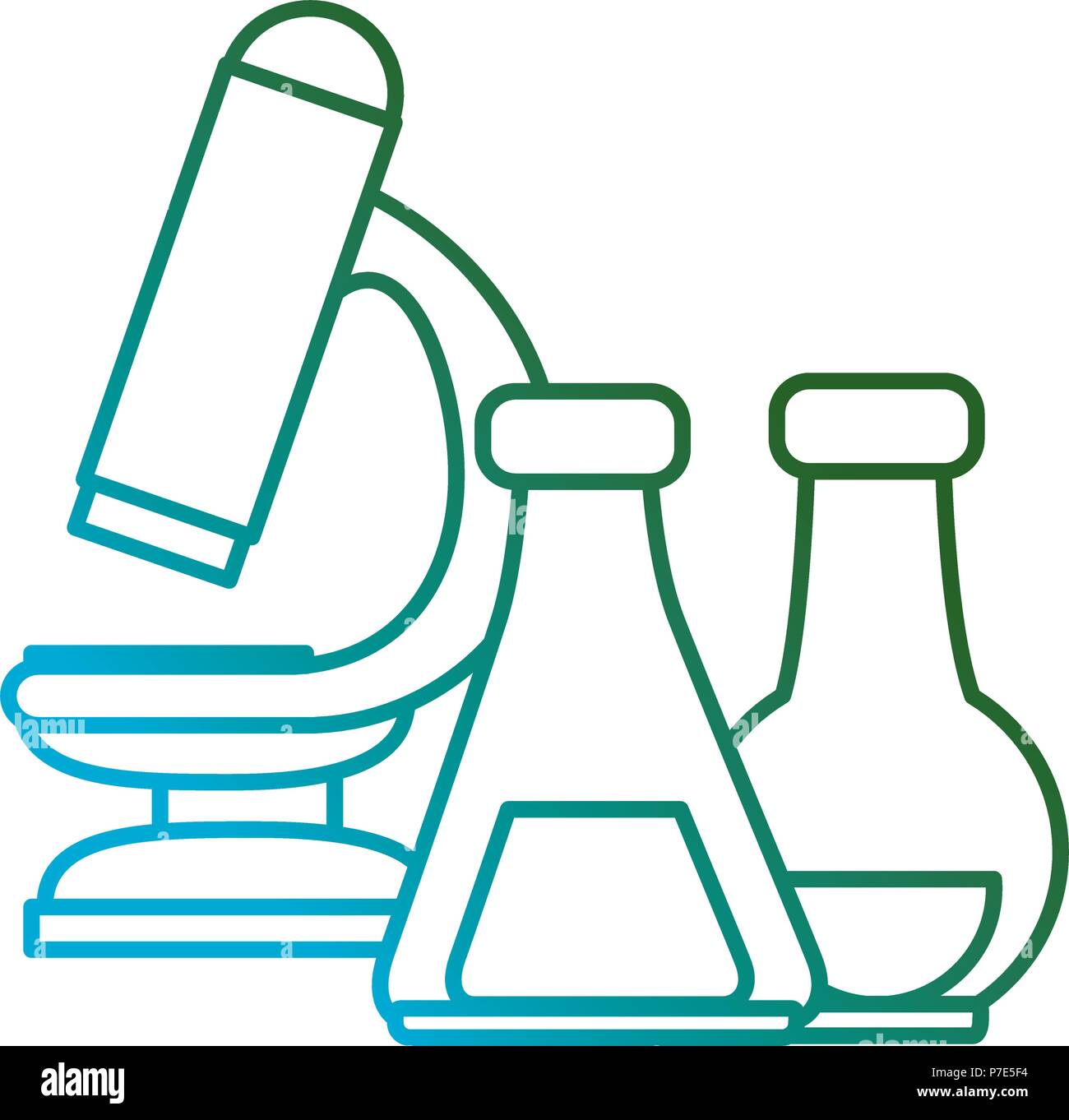 microscope laboratory with tube test Stock Vector Image & Art - Alamy