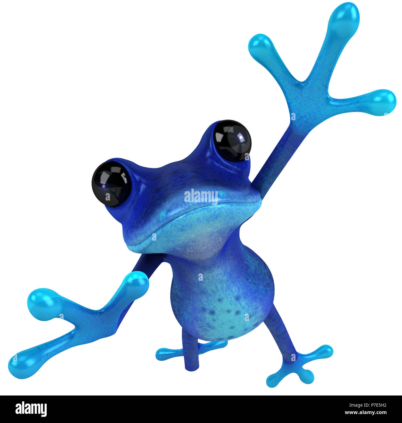 Blue poison dart frog rainforest Cut Out Stock Images & Pictures - Alamy
