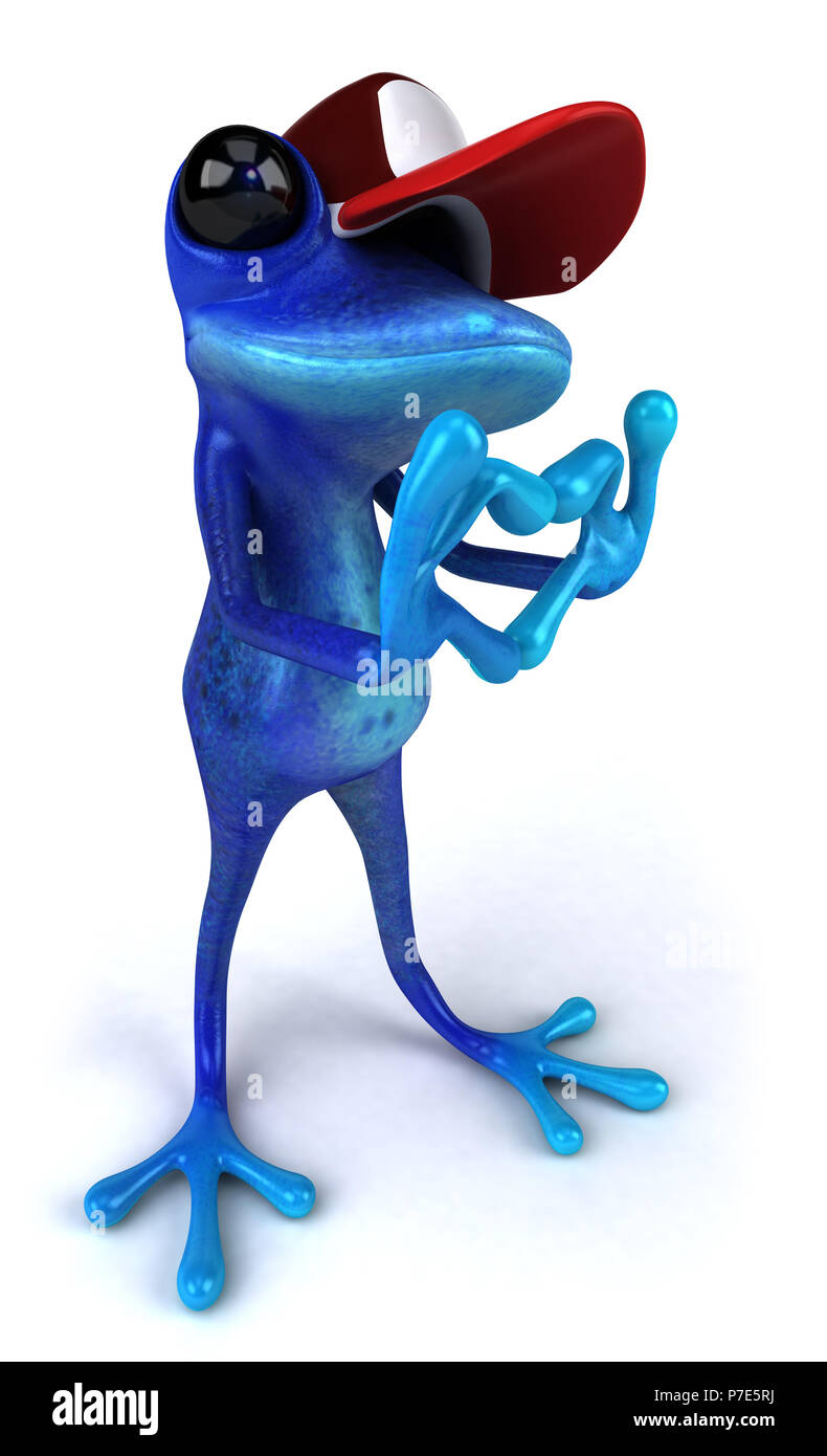 Blue poison dart frog rainforest Cut Out Stock Images & Pictures - Alamy