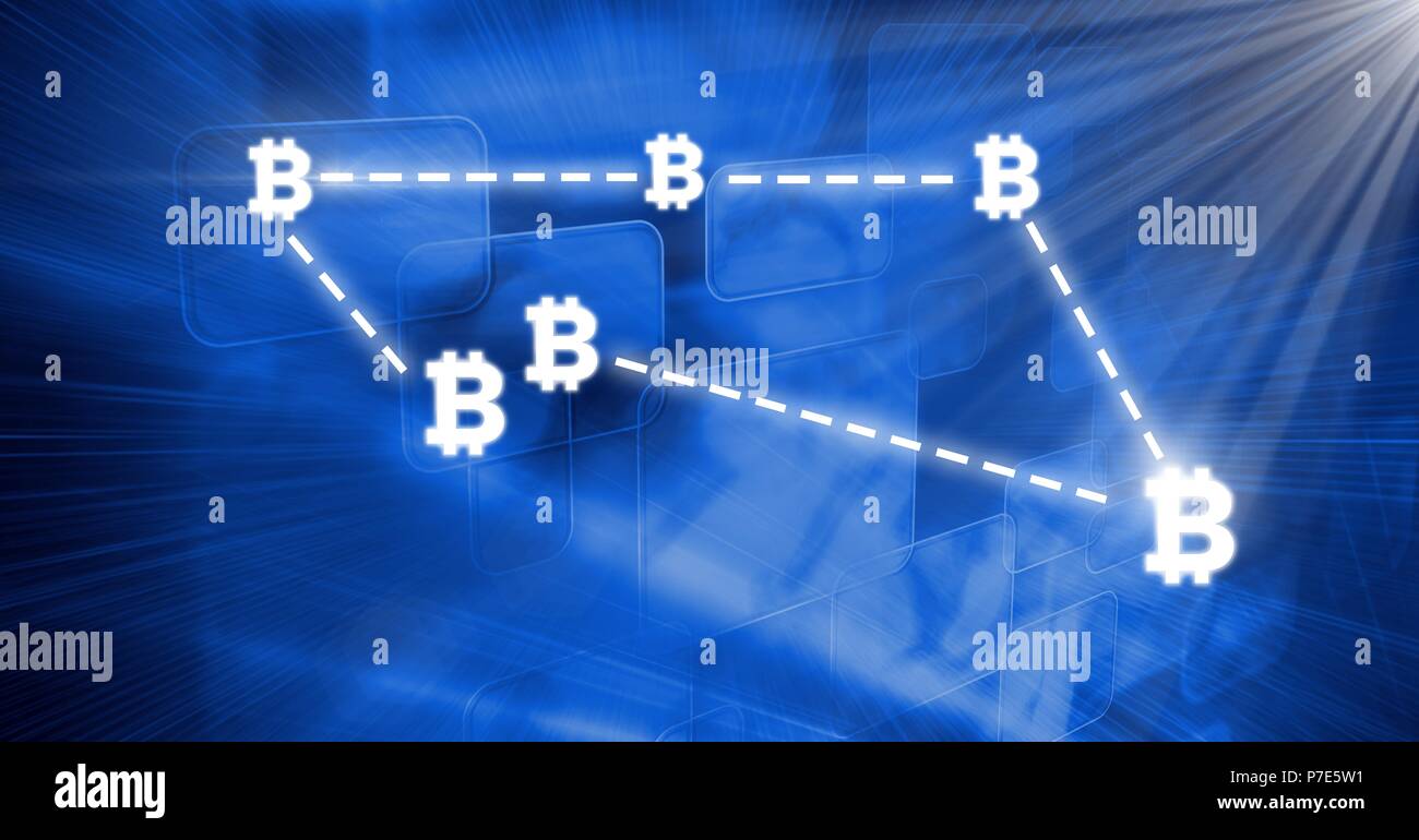 Bitcoin technology information interface Stock Photo - Alamy