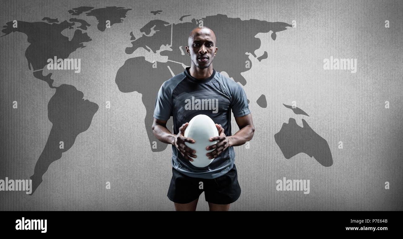 Rugby ball, world map hi-res stock photography and images - Alamy