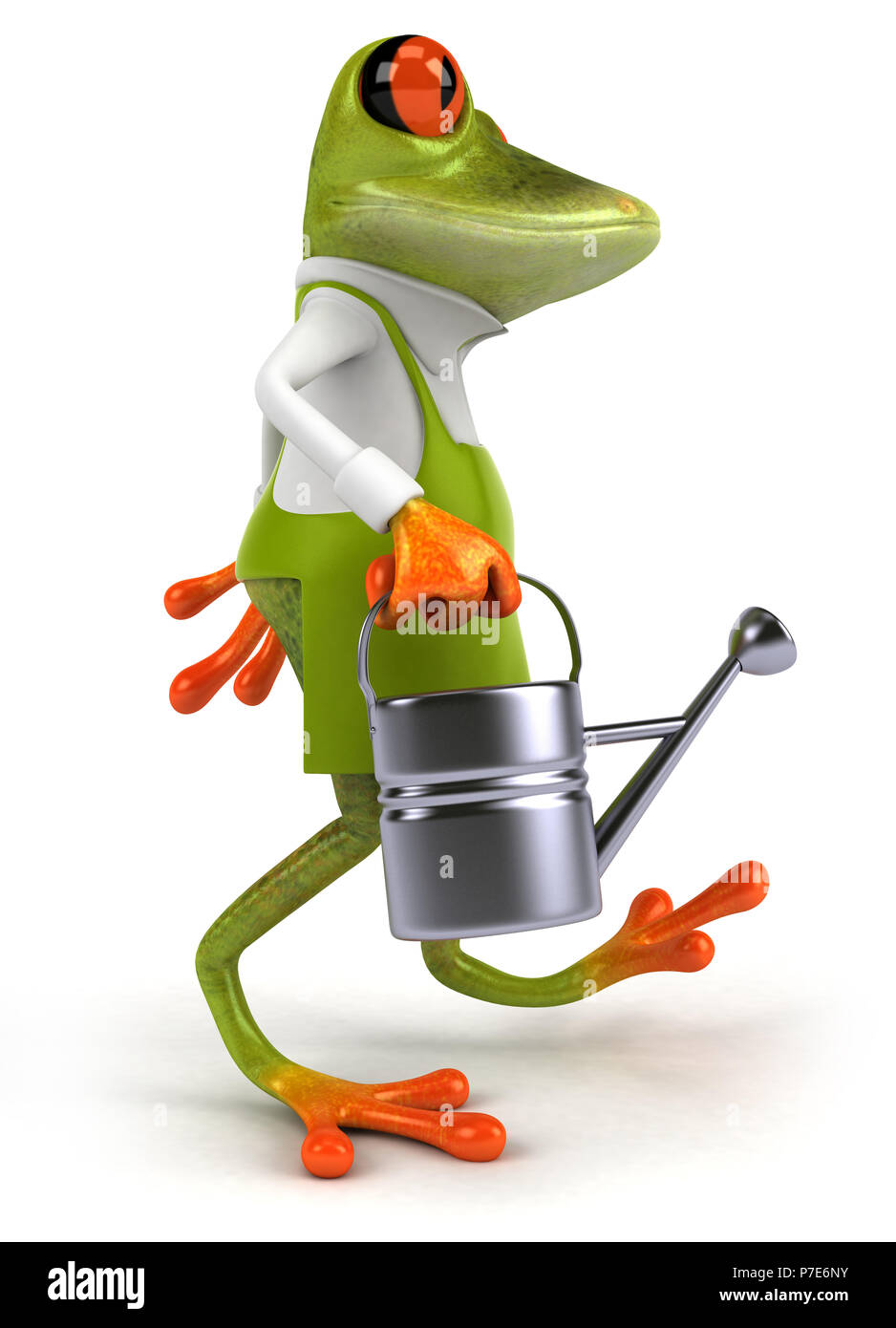 Fun frog - 3D Illustration Stock Photo - Alamy