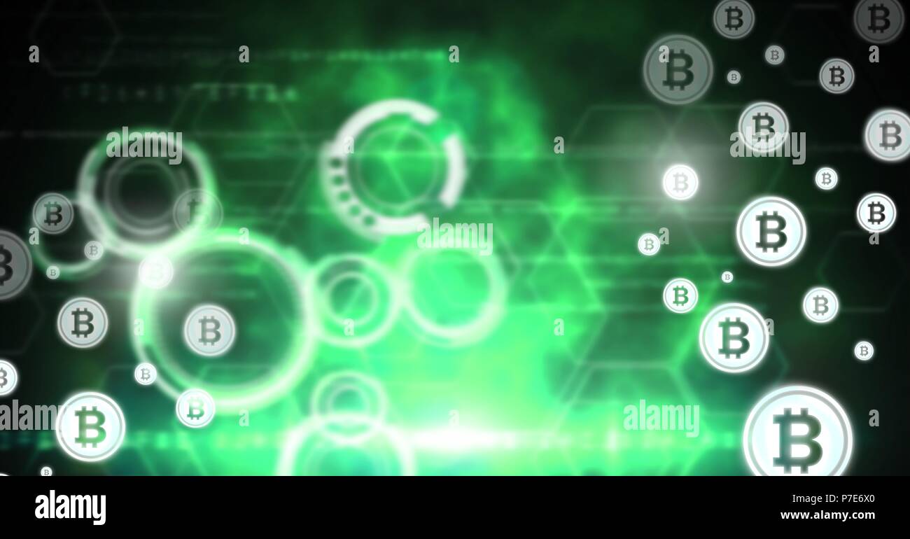 Bitcoin technology information interface Stock Photo - Alamy