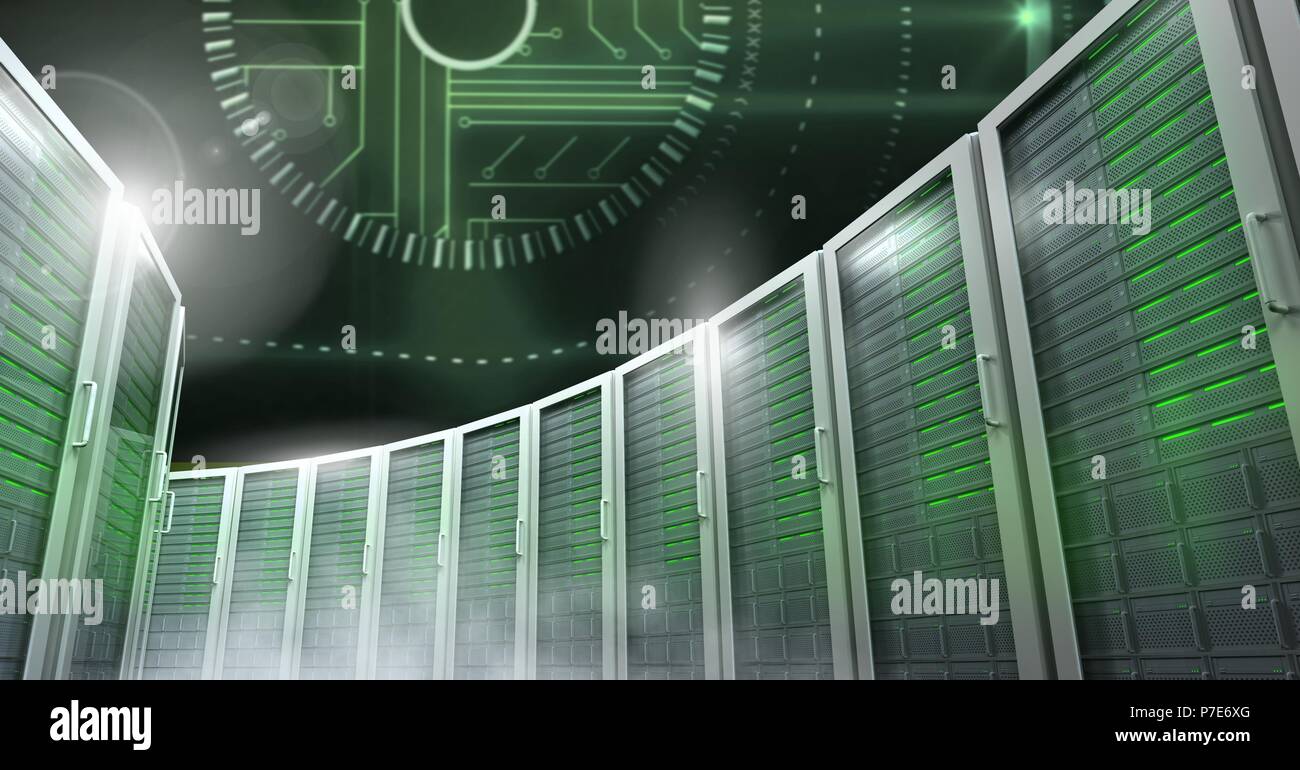 Computer servers and technology information interface Stock Photo - Alamy
