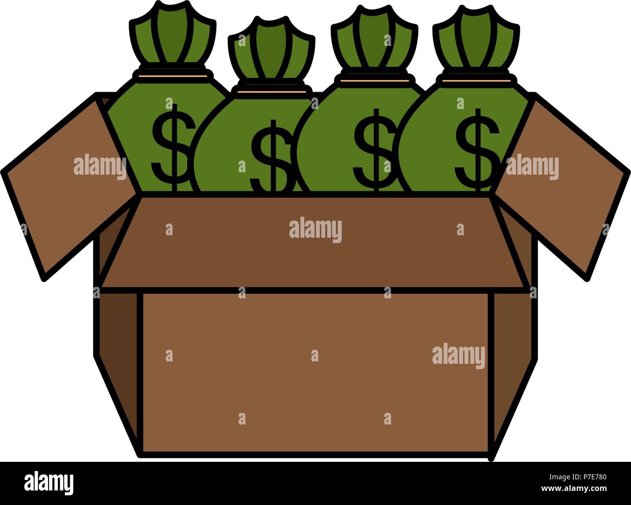 Sacks of money Stock Vector Images - Alamy