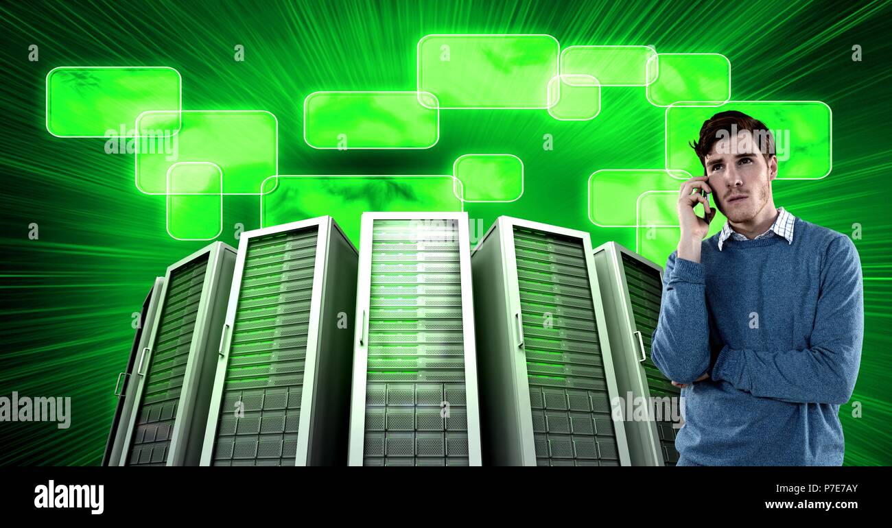 Man computer servers technology hi-res stock photography and images - Alamy