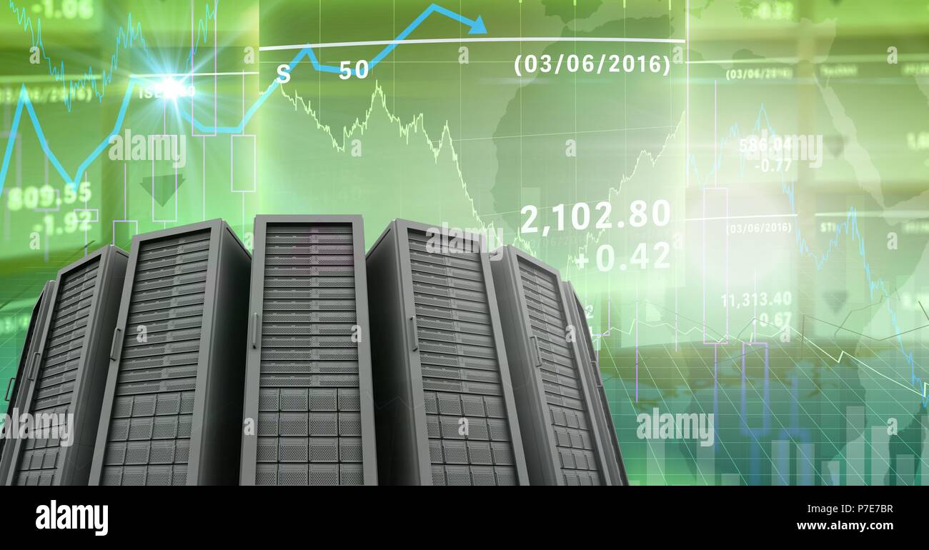 Computer servers and technology information interface Stock Photo - Alamy