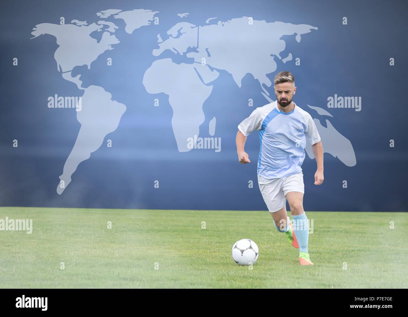 3d soccer ball world map hi-res stock photography and images - Alamy