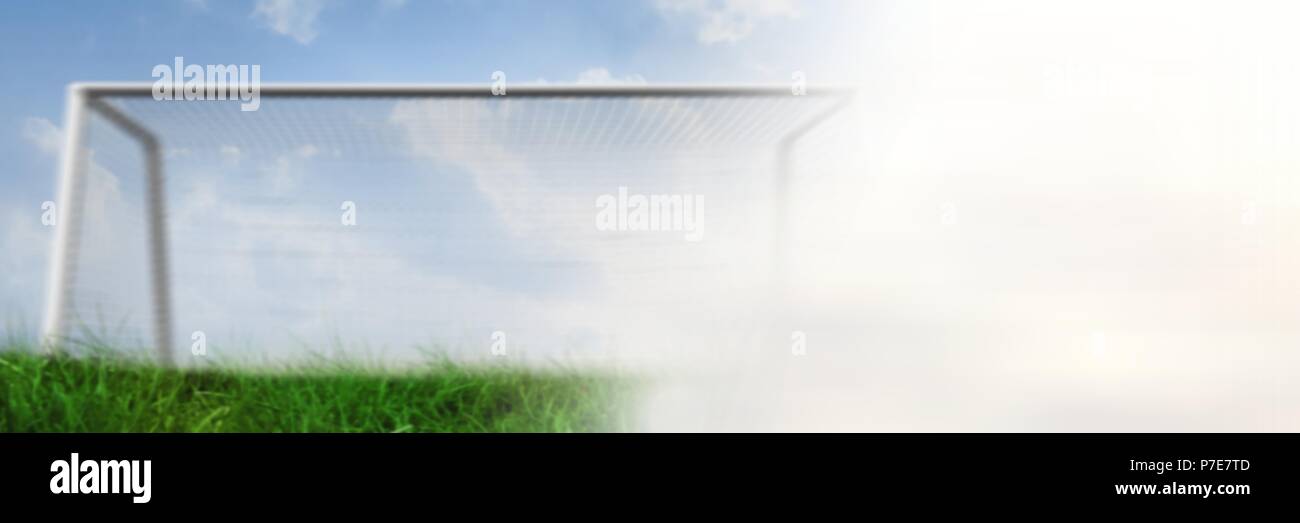 Football goal with transition Stock Photo - Alamy