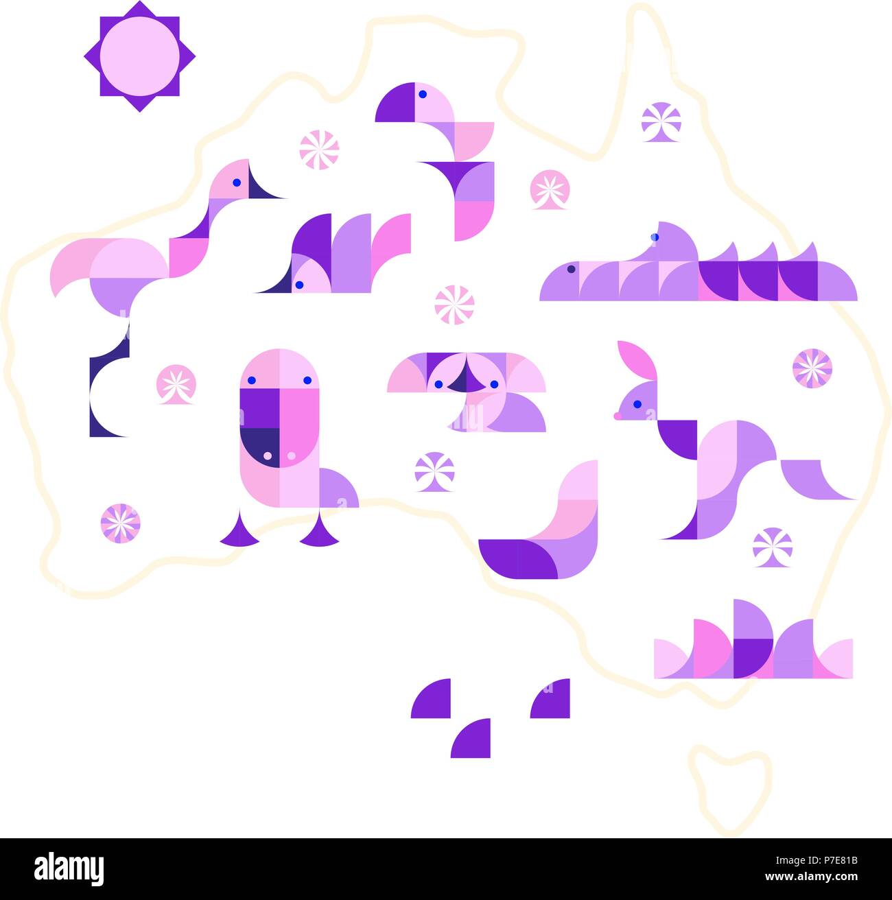 Animals with patterns Stock Vector Images - Alamy