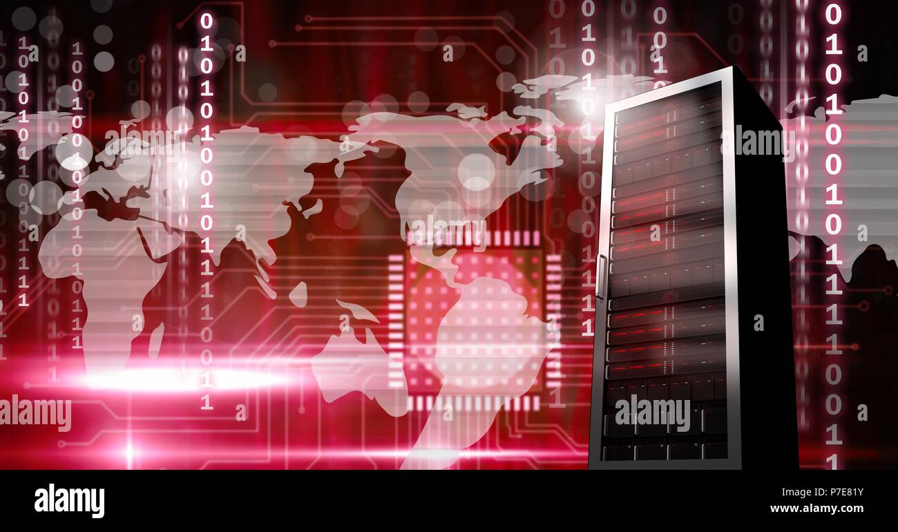 Computer server and technology information interface Stock Photo - Alamy