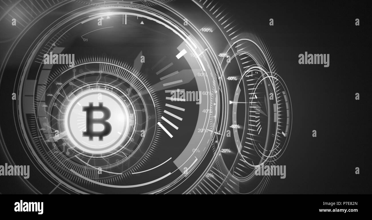 Bitcoin data technology computer Black and White Stock Photos & Images ...