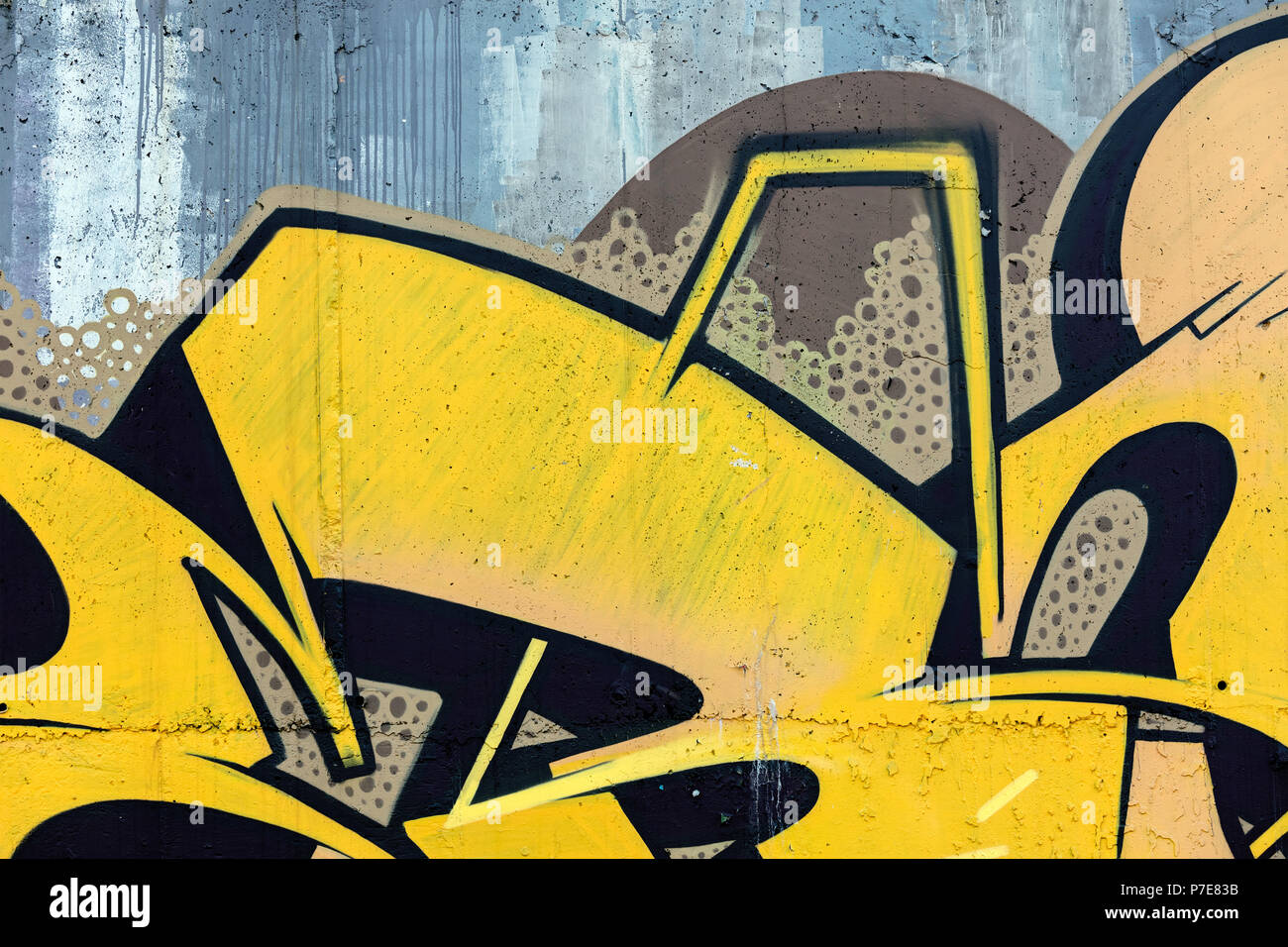 Graffiti street art painted concrete hi-res stock photography and ...