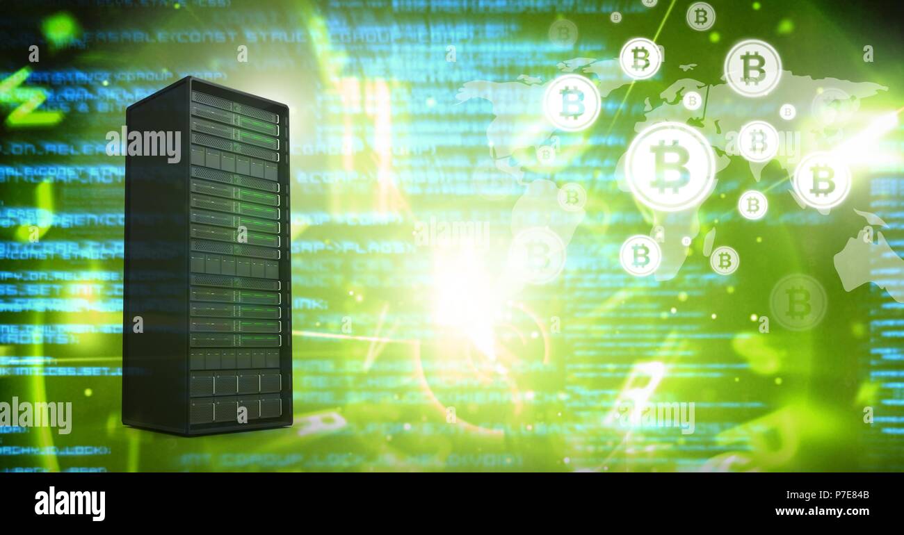 Computer server and bitcoin technology information interface Stock ...