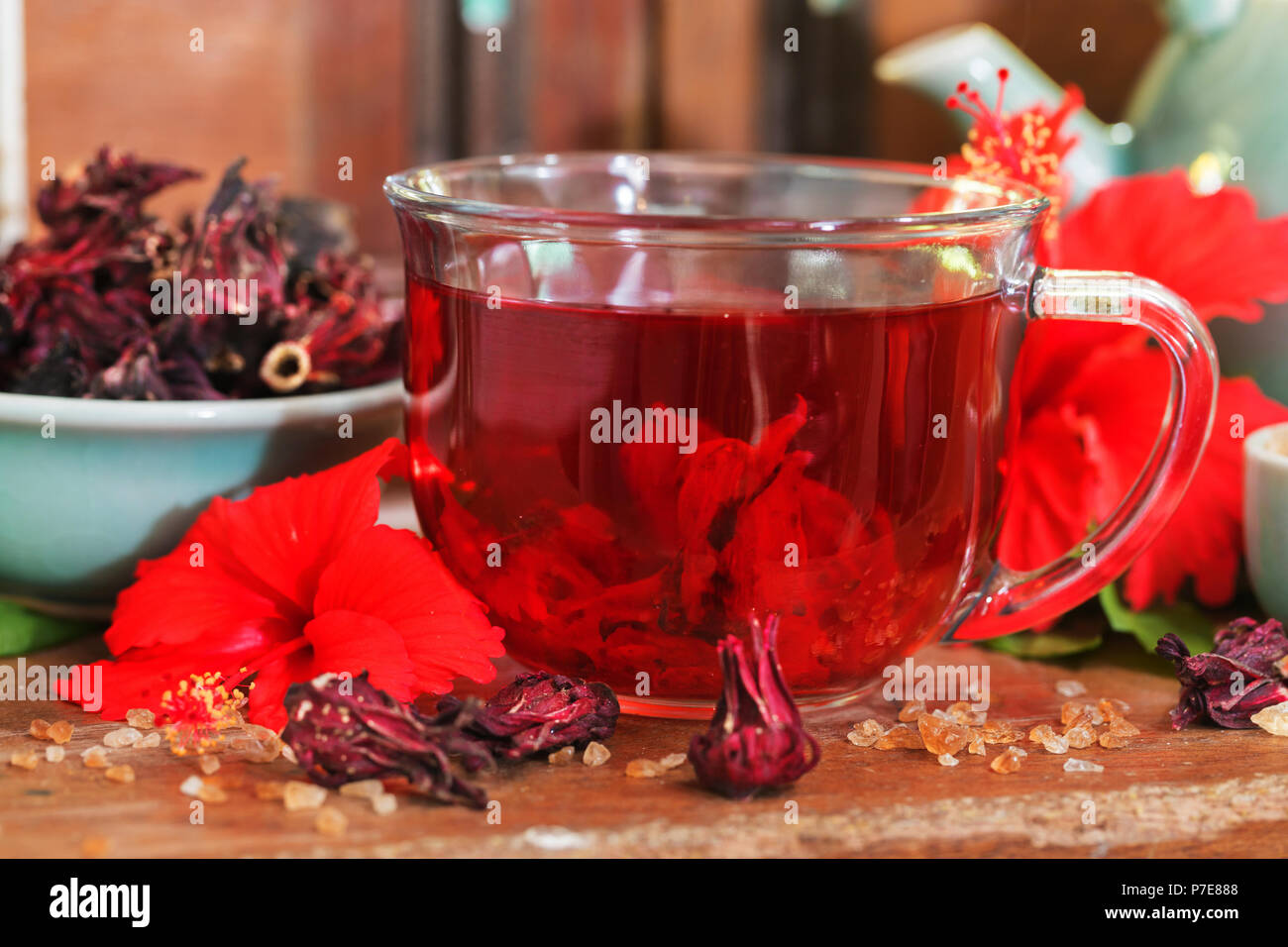 Dried hibiscus, white background hi-res stock photography and images ...