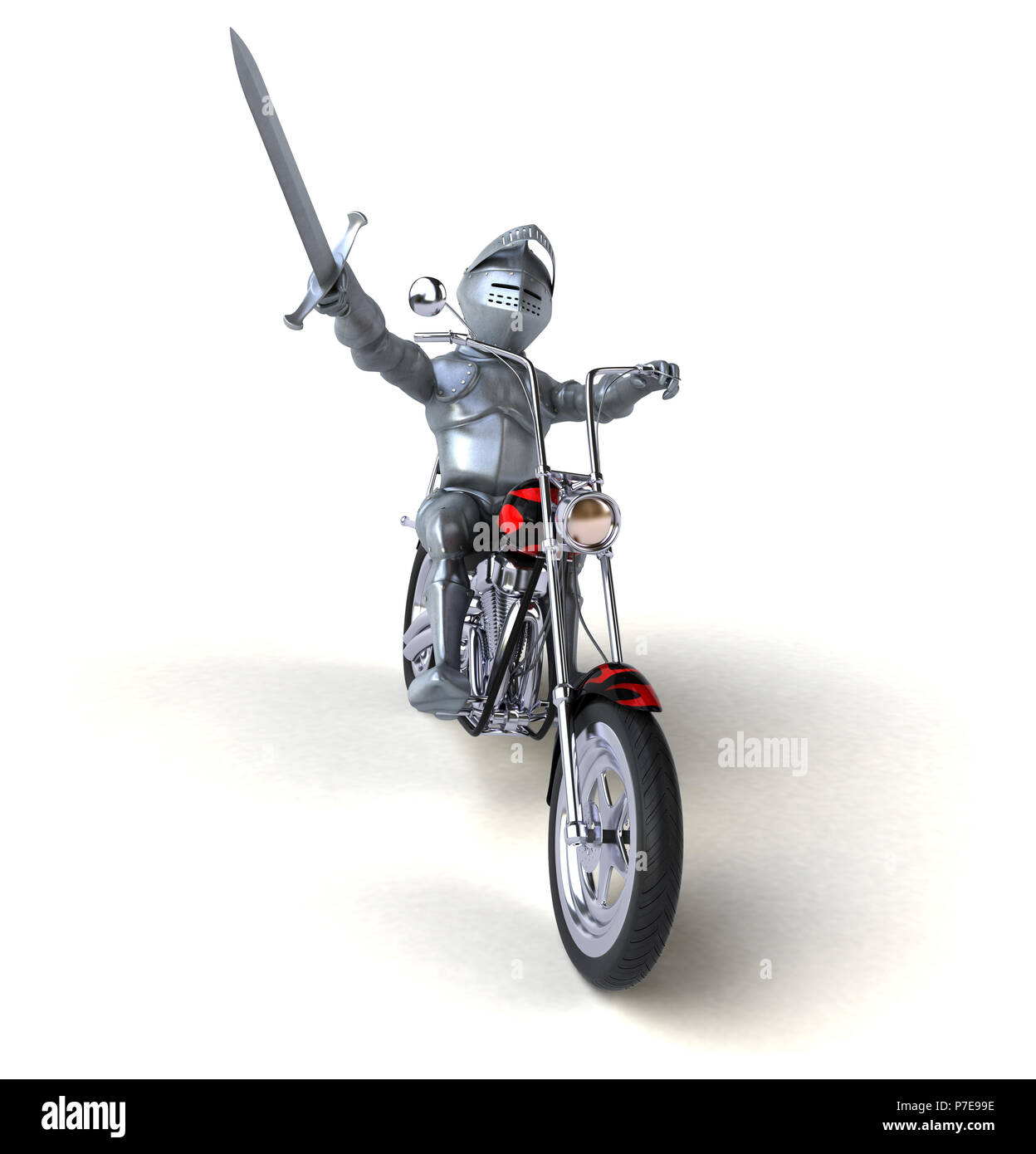 Fun knight - 3D Illustration Stock Photo - Alamy