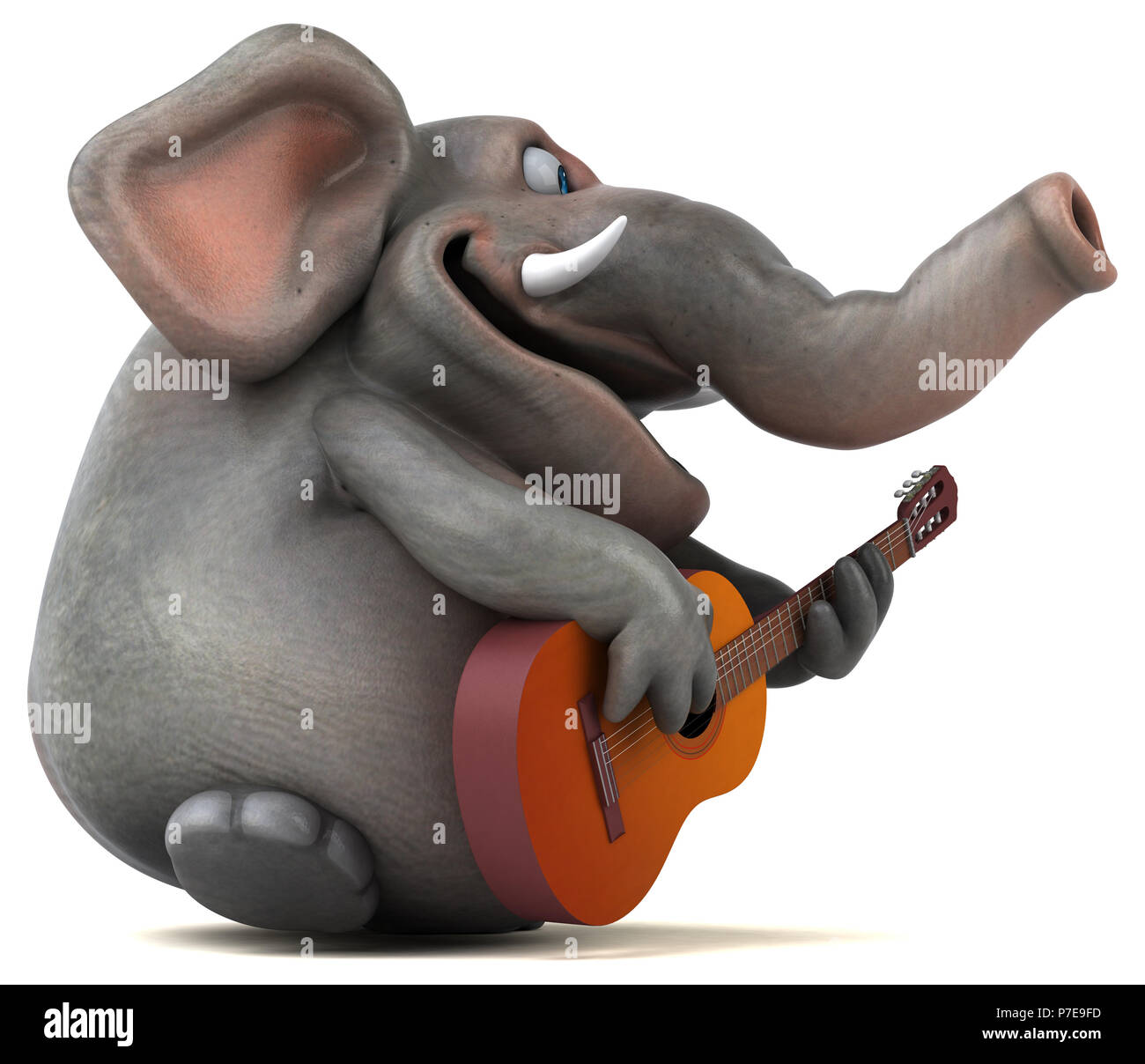 Fun elephant - 3D Illustration Stock Photo - Alamy