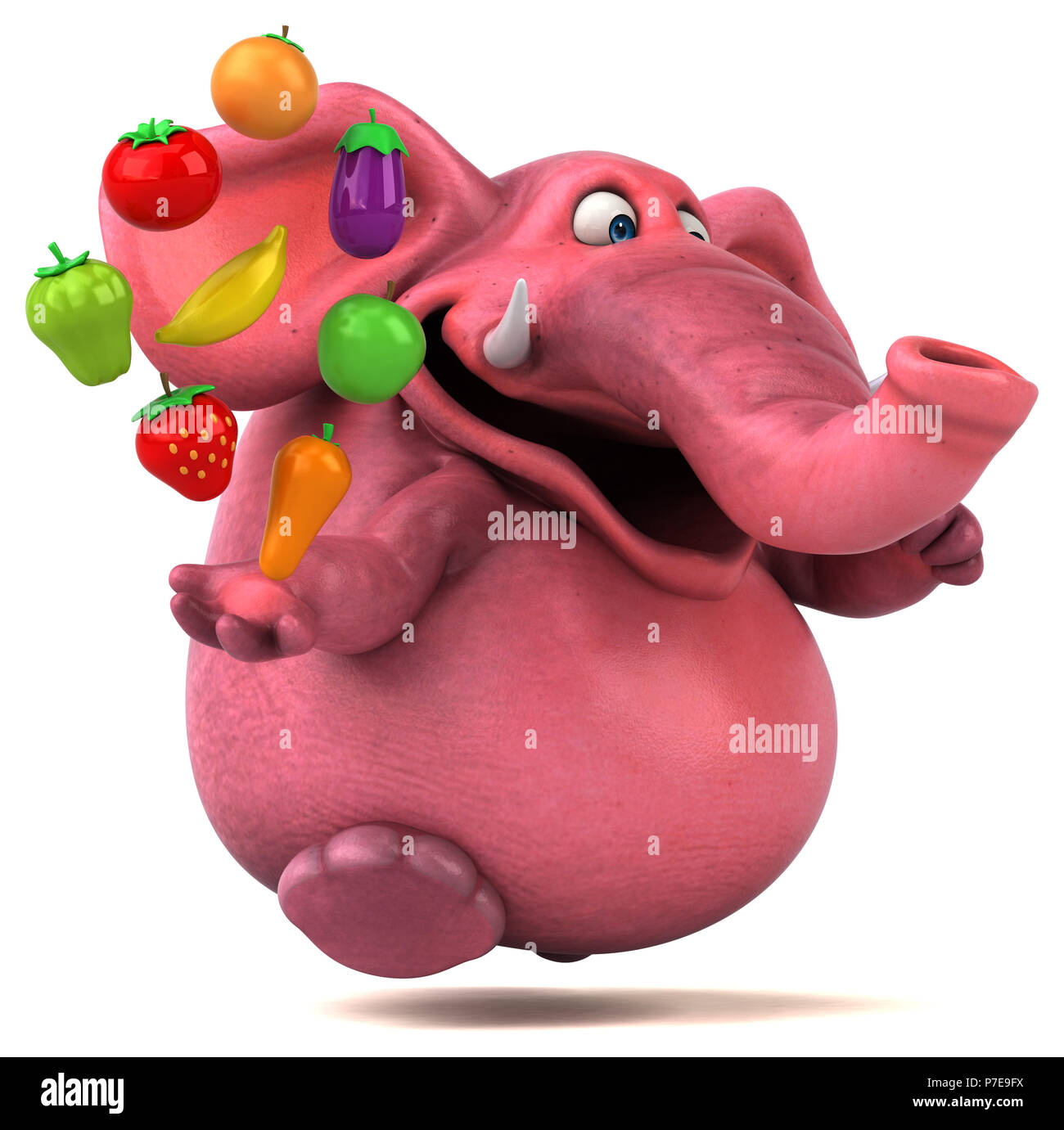 Pink elephant - 3D Illustration Stock Photo - Alamy