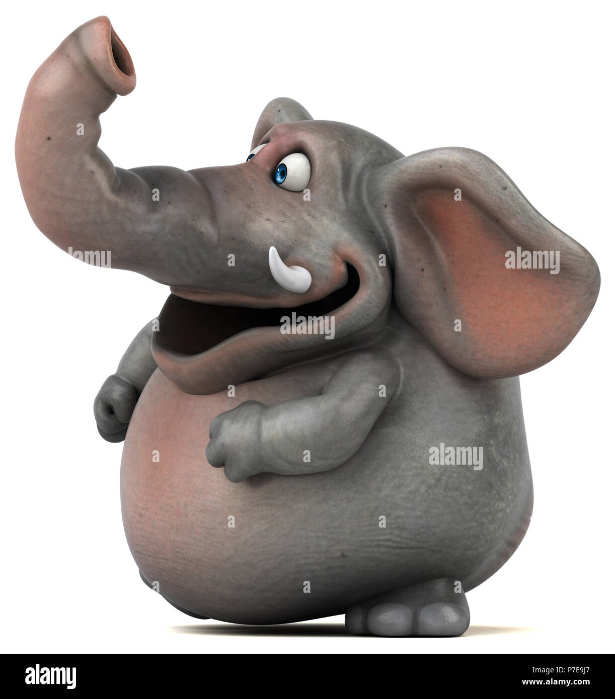 Fun elephant - 3D Illustration Stock Photo - Alamy