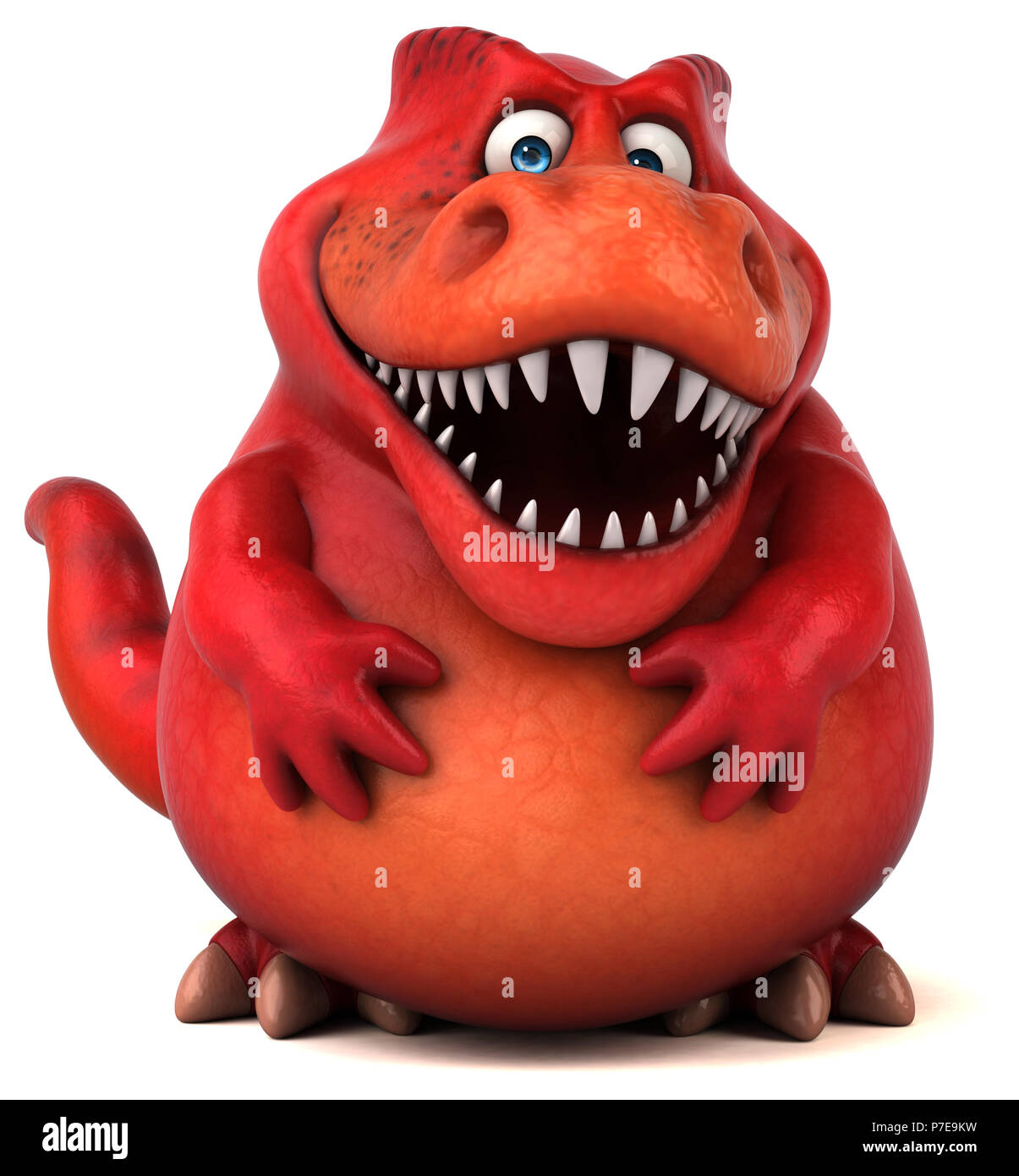 Fun dinosaur - 3D Illustration Stock Photo - Alamy