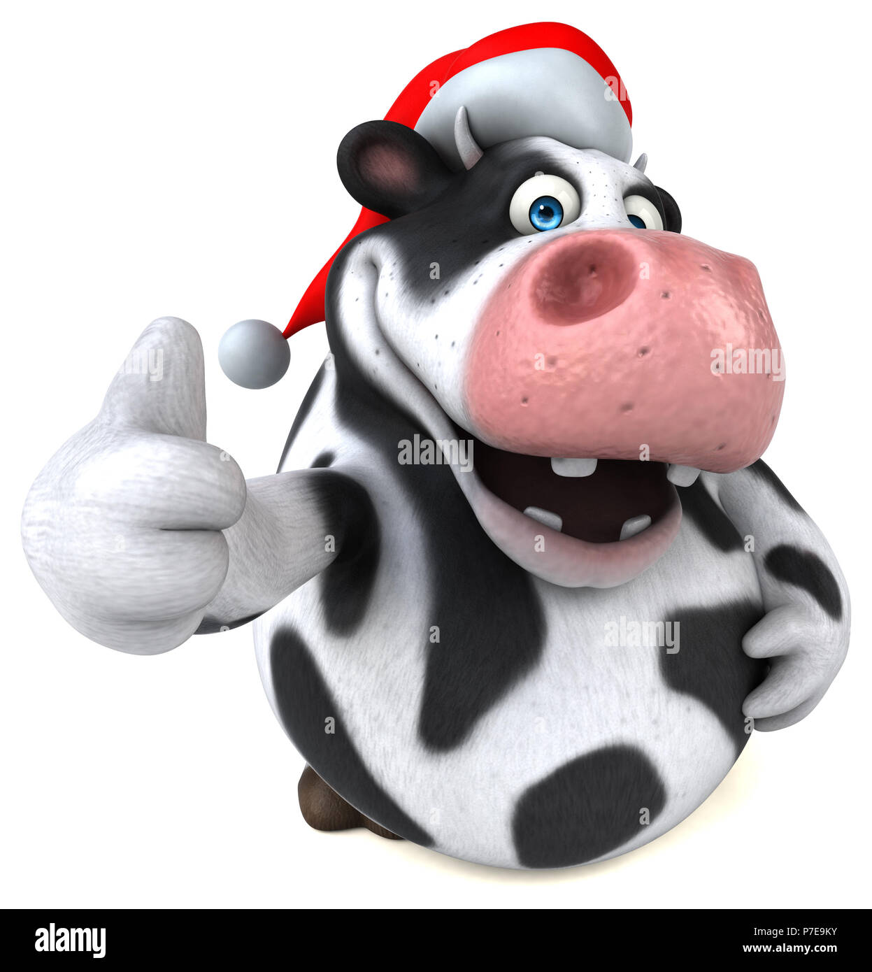 Fun cow - 3D Illustration Stock Photo - Alamy