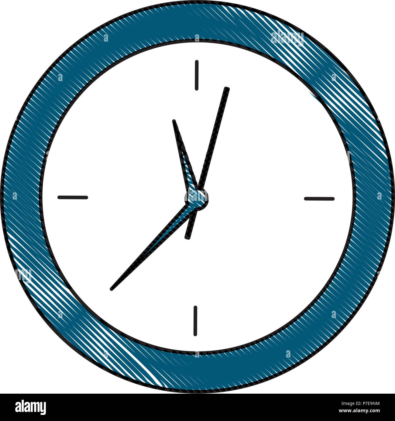 round clock time object design vector illustration Stock Vector Image ...