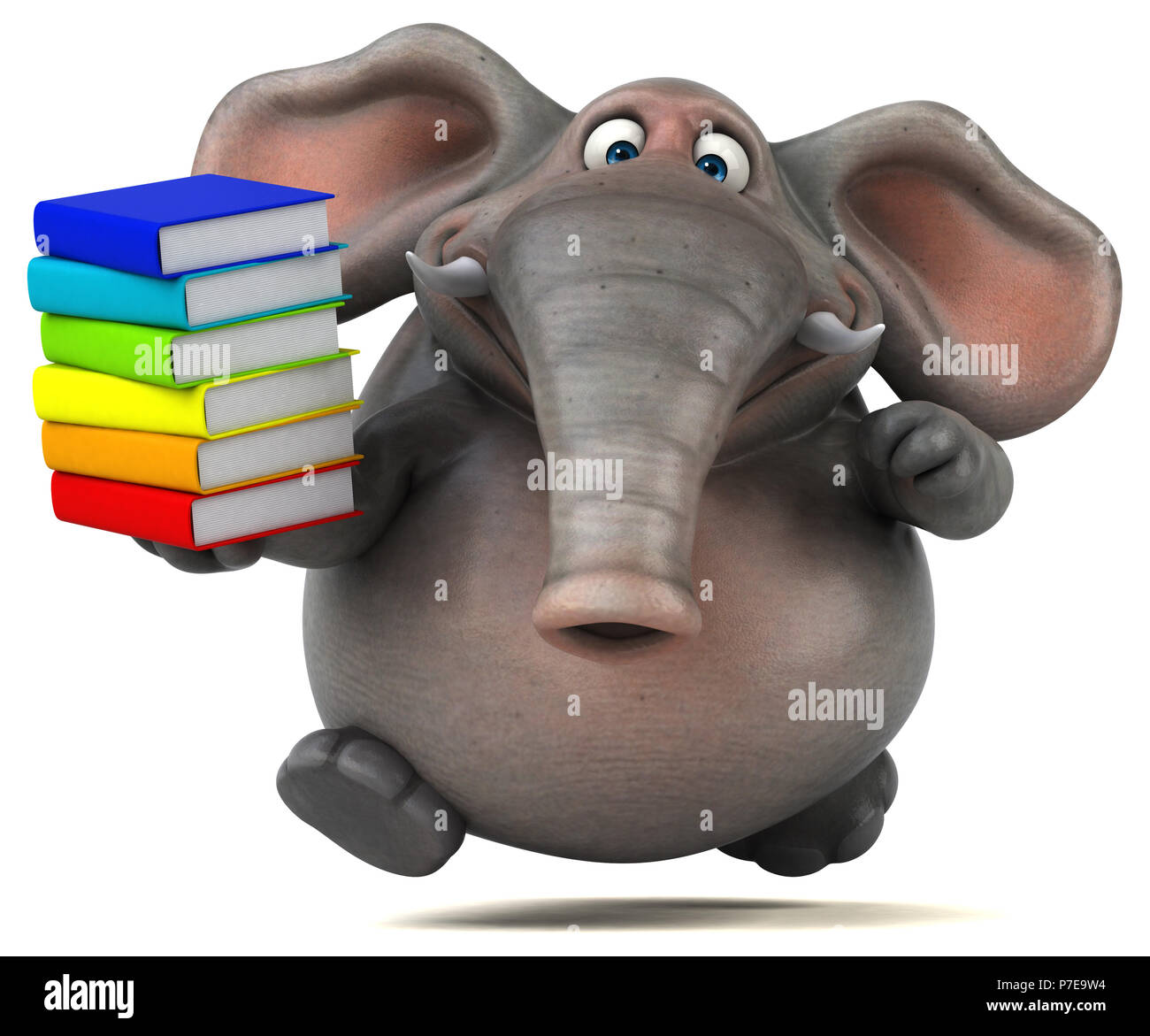 Fun elephant - 3D Illustration Stock Photo - Alamy
