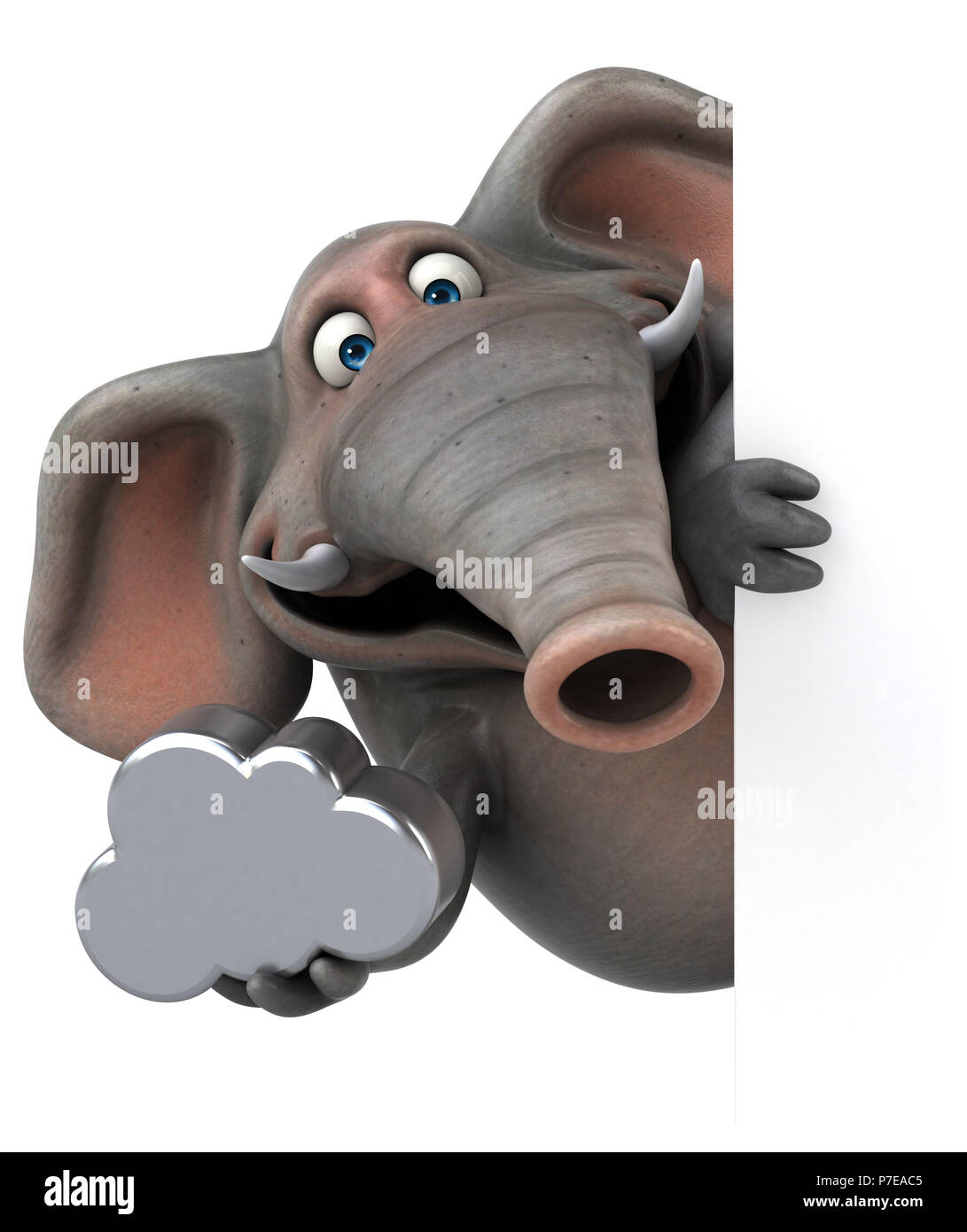 Fun elephant - 3D Illustration Stock Photo - Alamy