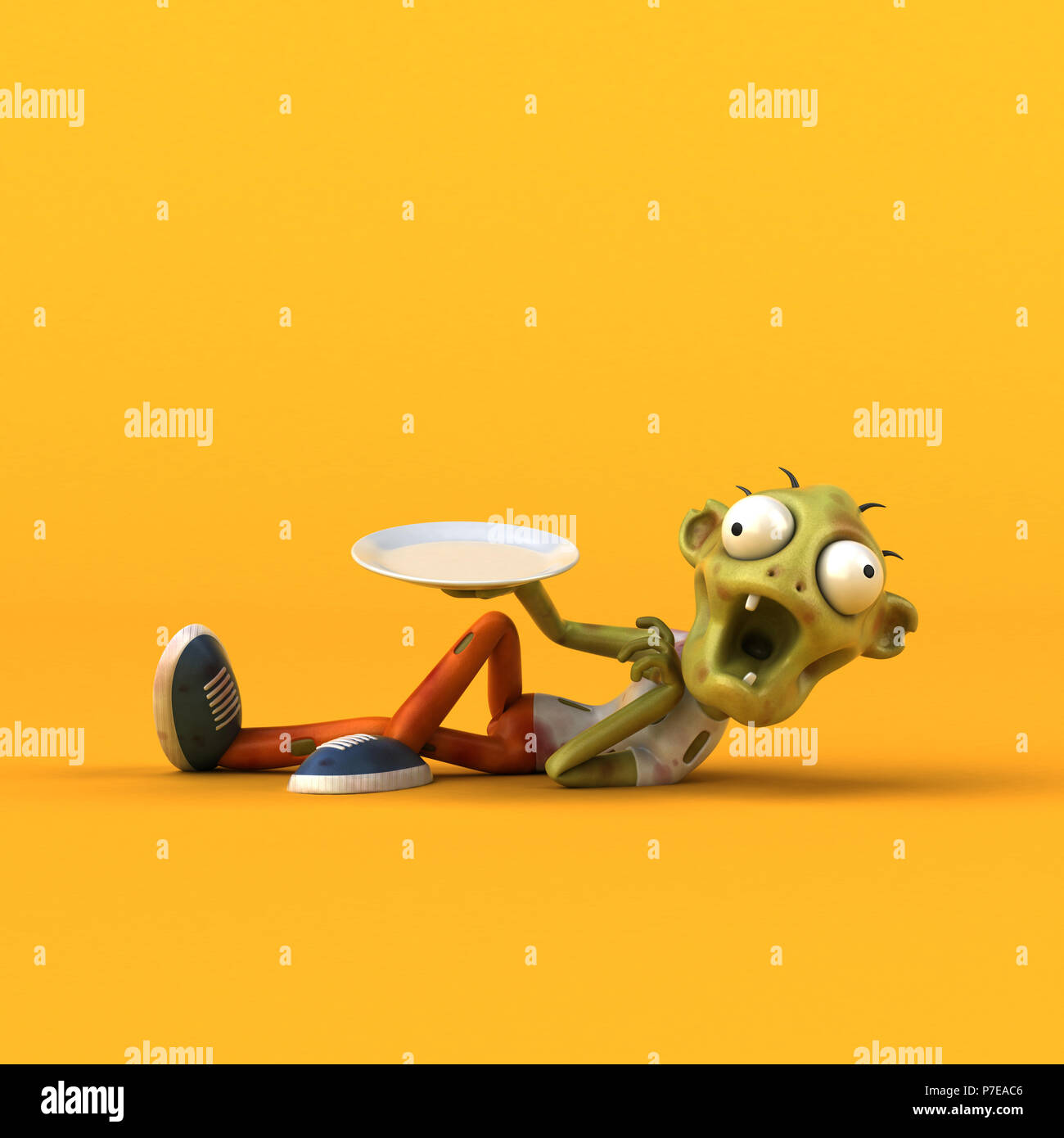 Fun zombie - 3D Illustration Stock Photo - Alamy