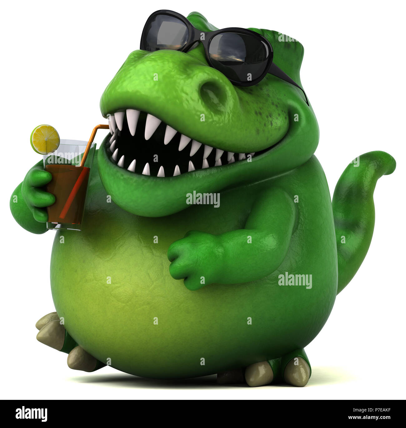 Fun dinosaur - 3D Illustration Stock Photo - Alamy