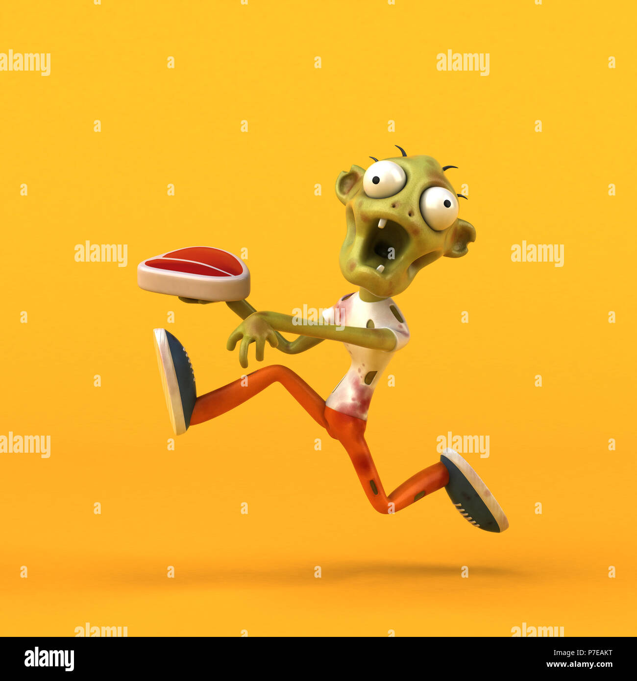 Fun zombie - 3D Illustration Stock Photo - Alamy