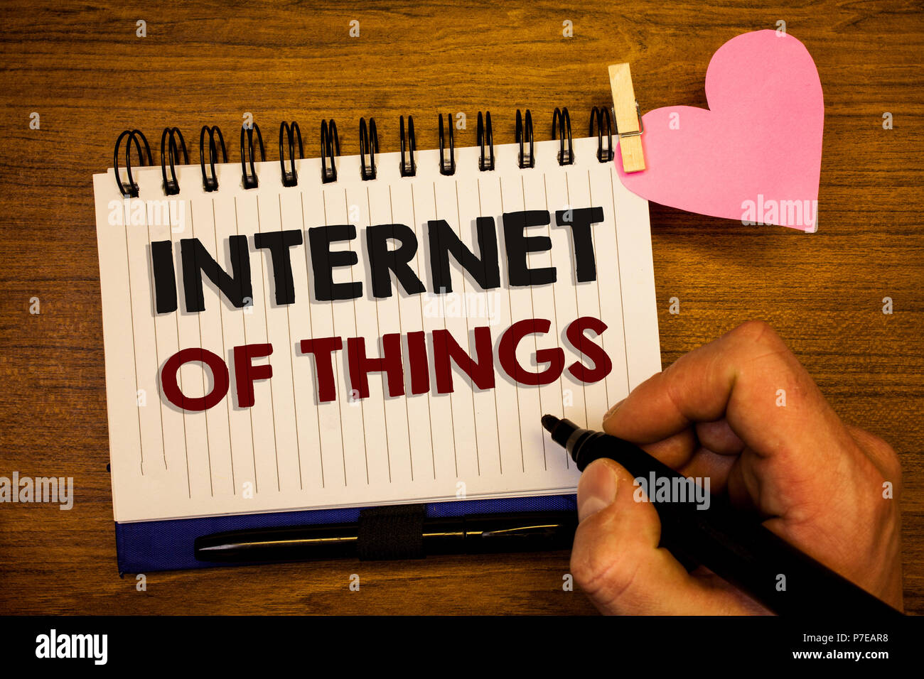 Conceptual hand writing showing Internet Of Things. Business photo text ...