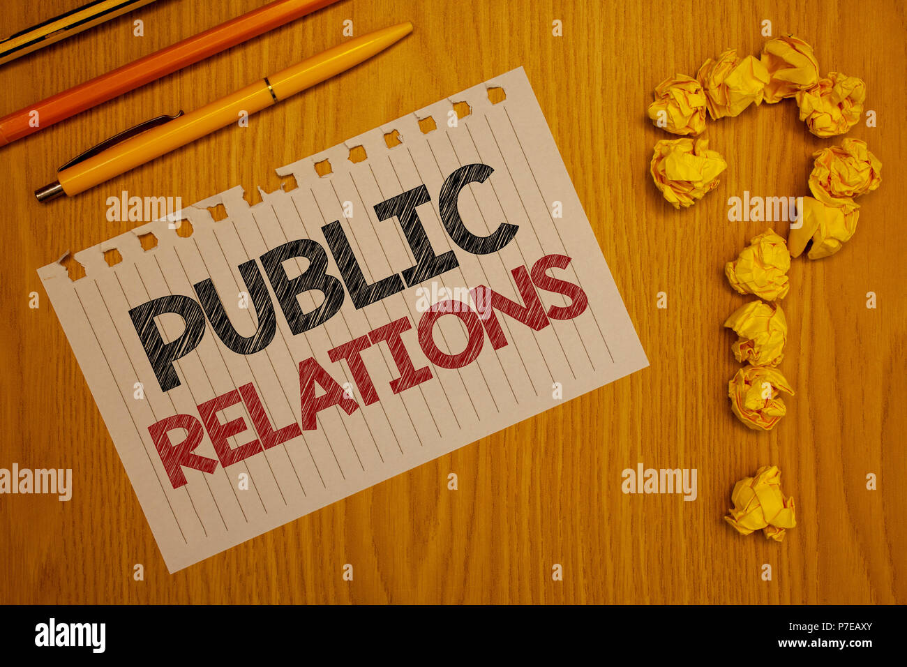 Conceptual hand writing showing Public Relations. Business photo text ...
