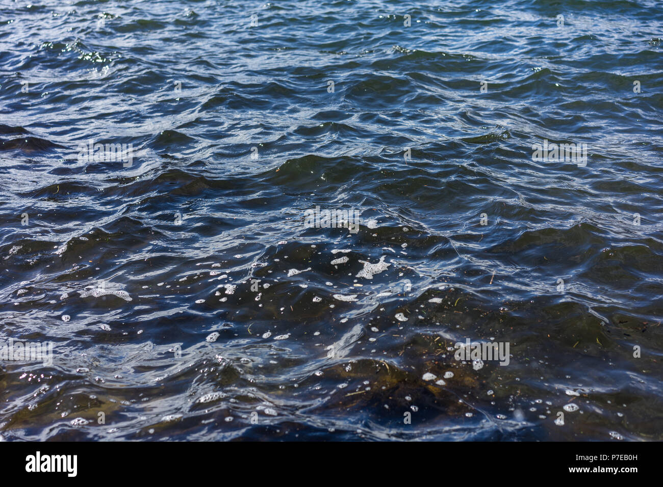 blue water texture ripples from lake for background structure Stock ...