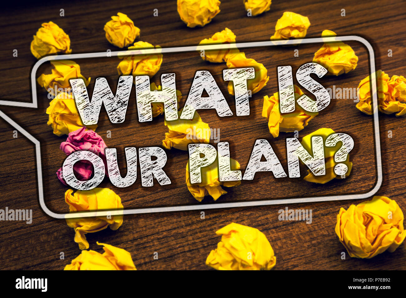 Writing note showing What Is Our Plan Question. Business photo ...