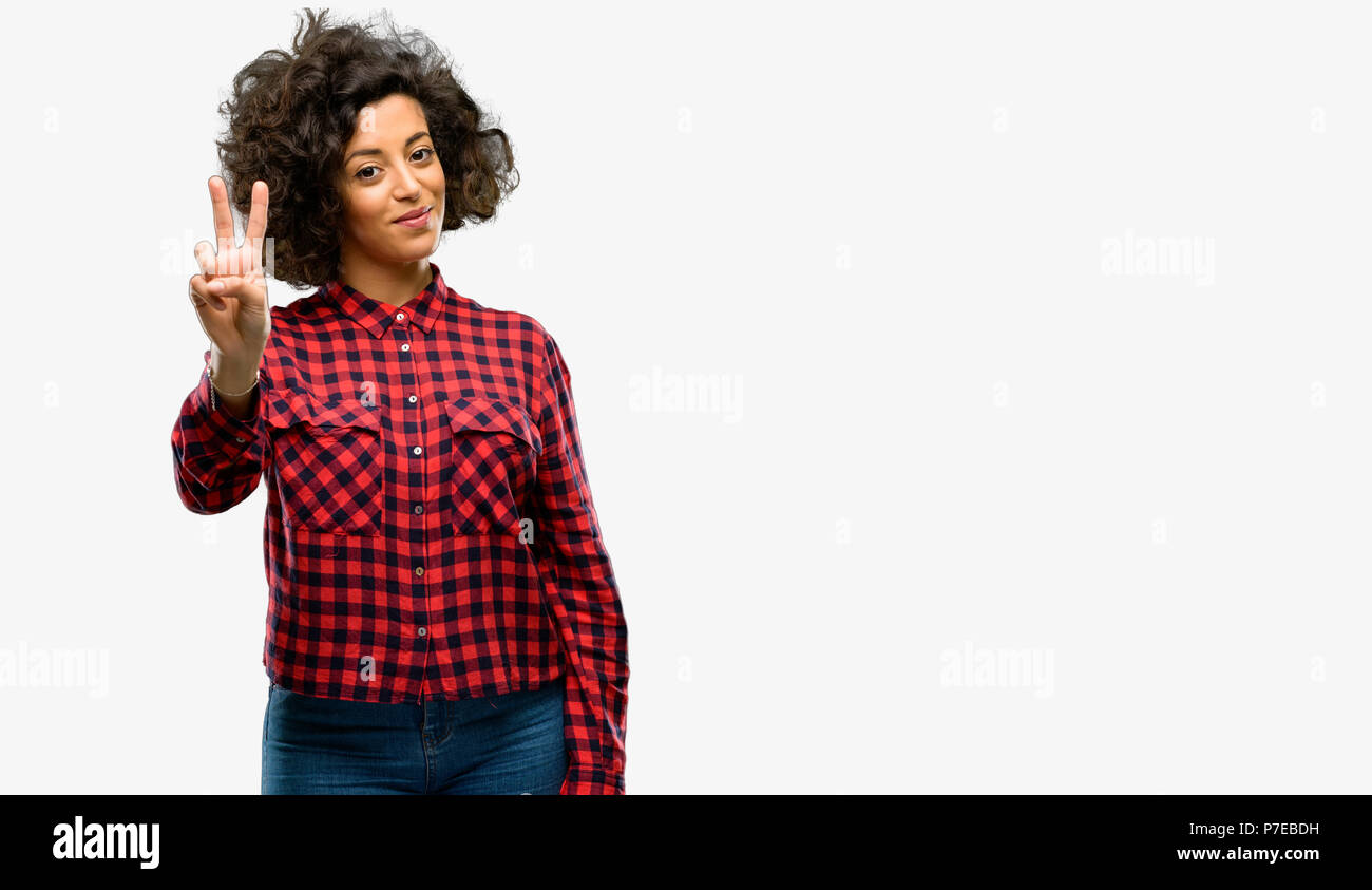 Beautiful female hand peace victory Cut Out Stock Images & Pictures - Alamy