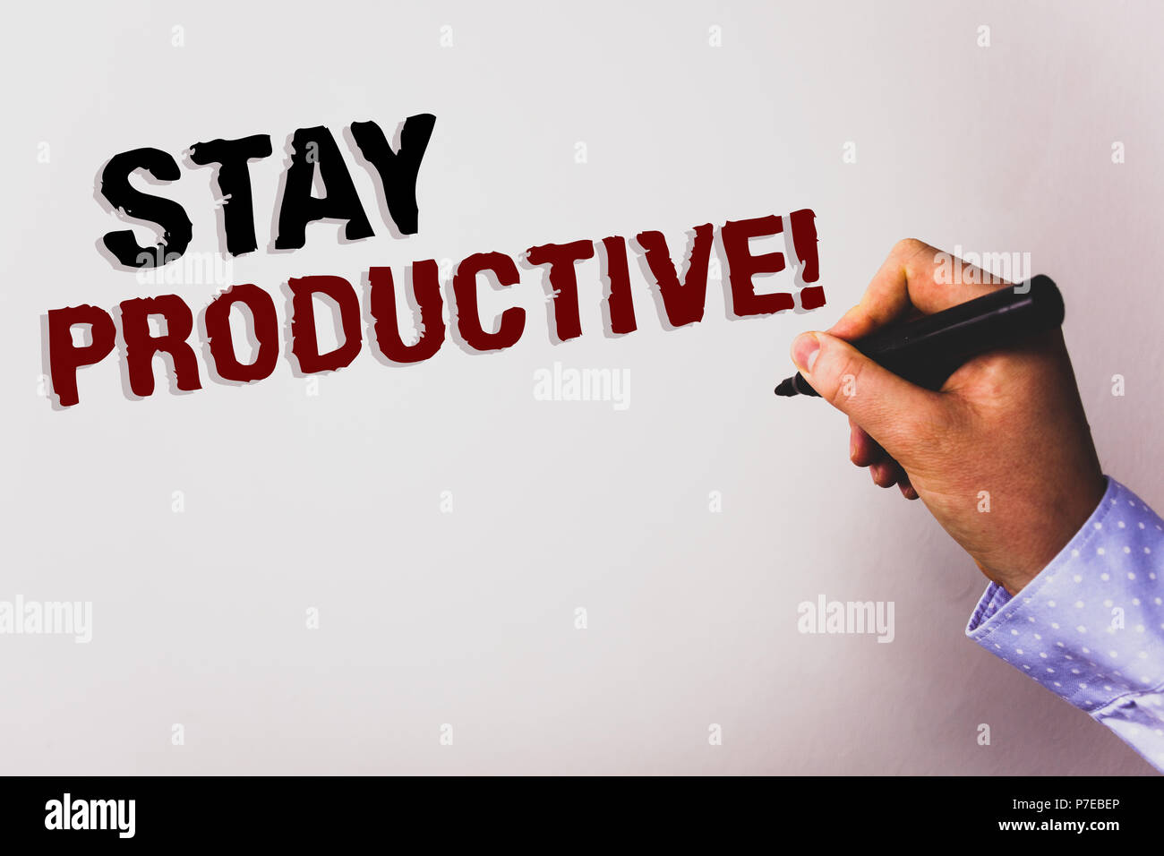 Word writing text Stay Productive Motivational Call. Business concept ...