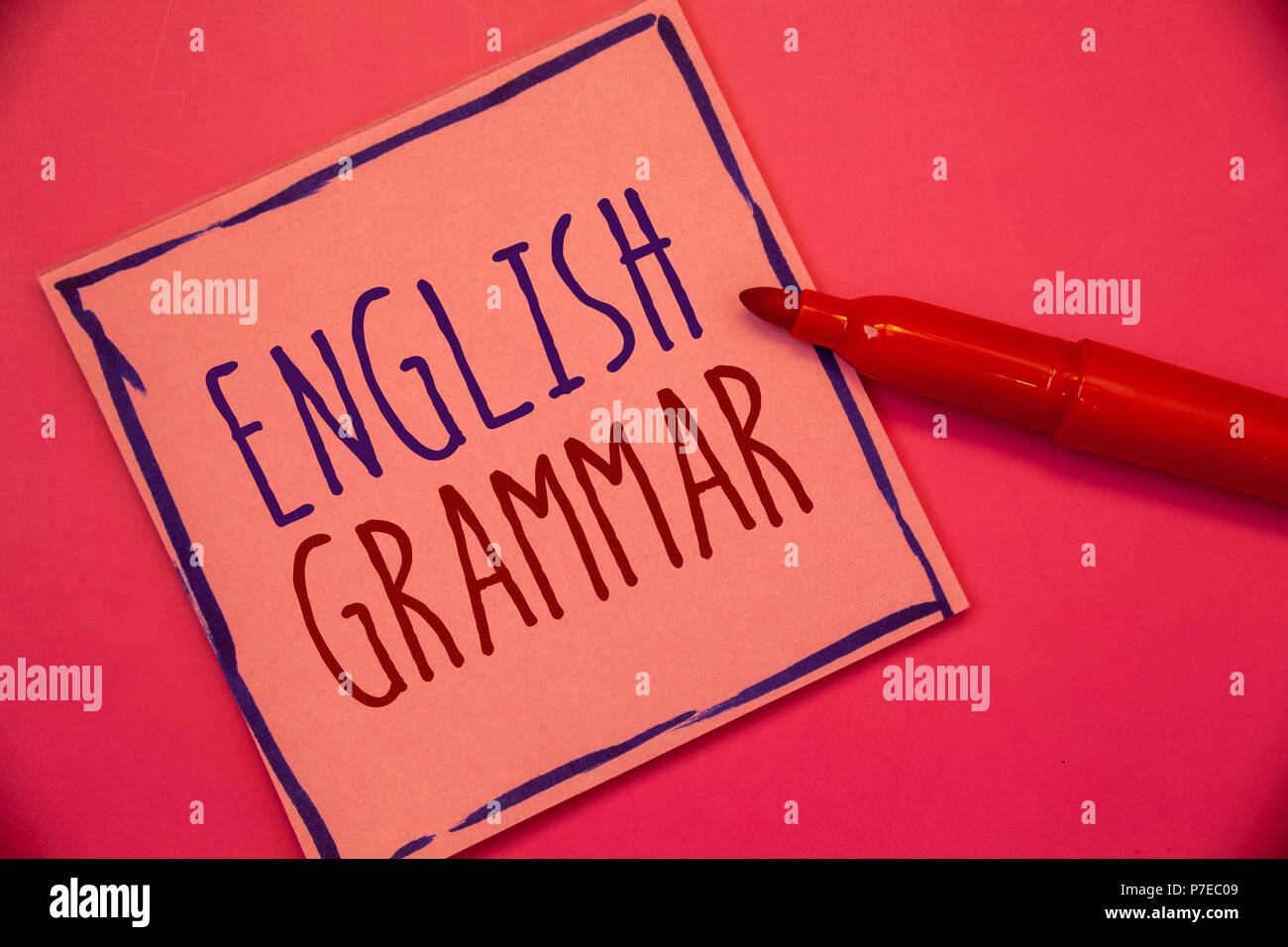 Writing note showing English Grammar. Business photo showcasing ...