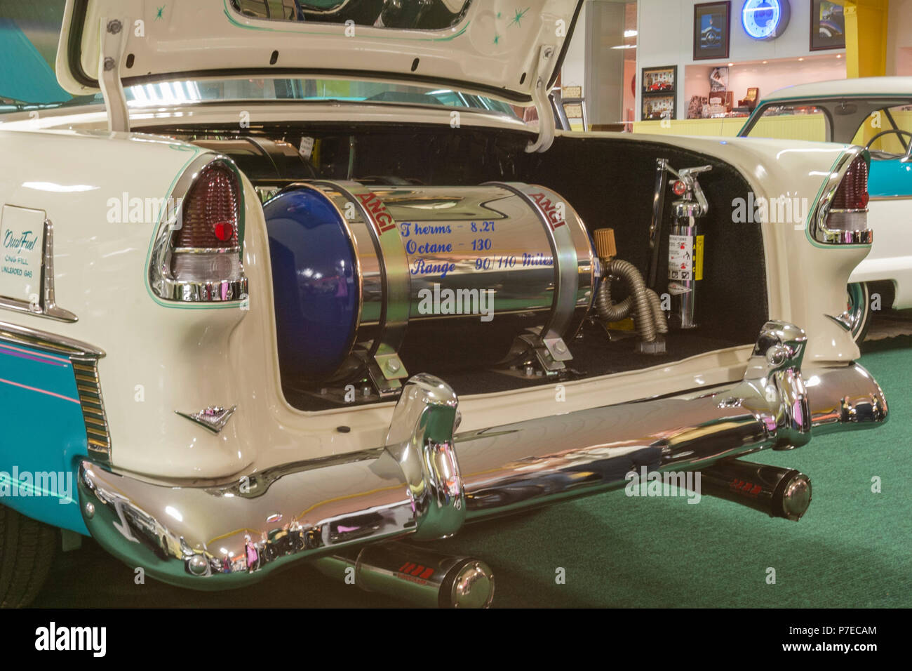 Dual fueled Natural Gas powered Chevrolet Bel Air Sport Sedan Stock ...