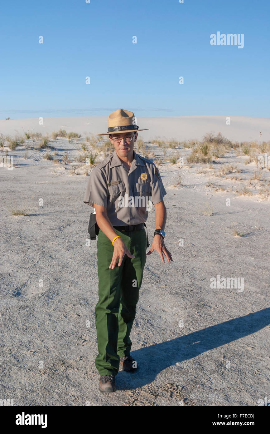 Park Ranger leading tour in White Sands National Park (formerly ...