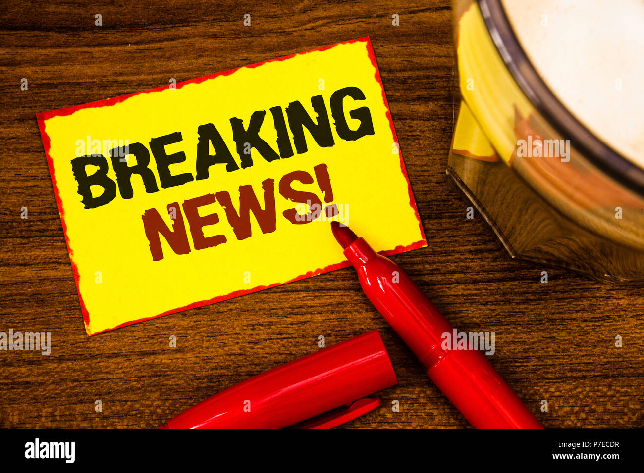 Writing note showing Breaking News Motivational Call. Business photo ...