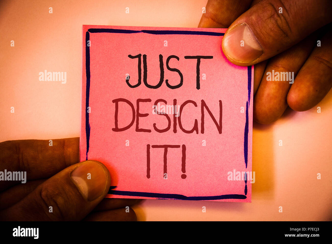 Text sign showing Just Design It Motivational Call. Conceptual photo ...