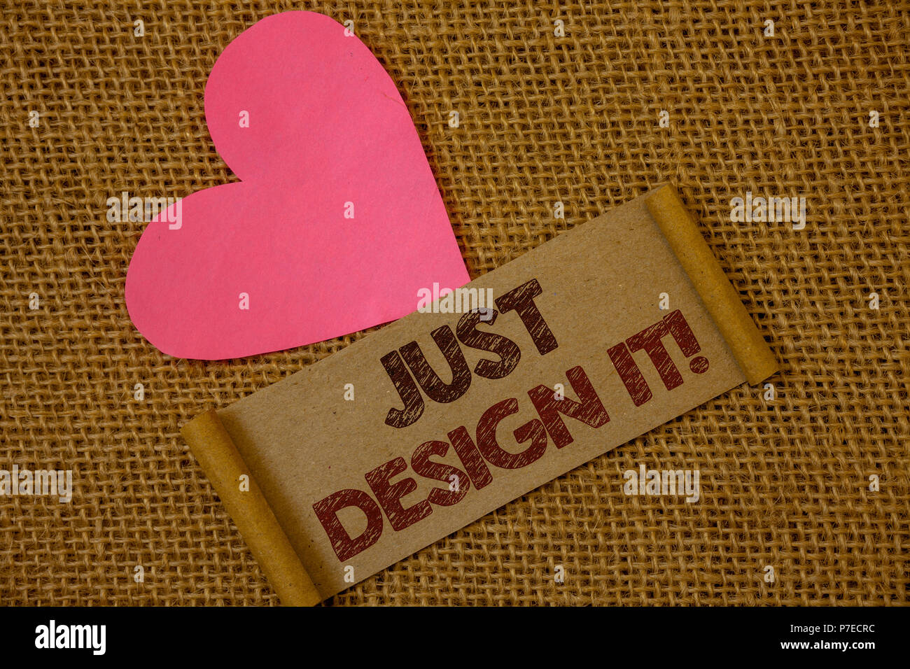 Handwriting Text Just Design It Motivational Call Concept Meaning Create New Original Graphics